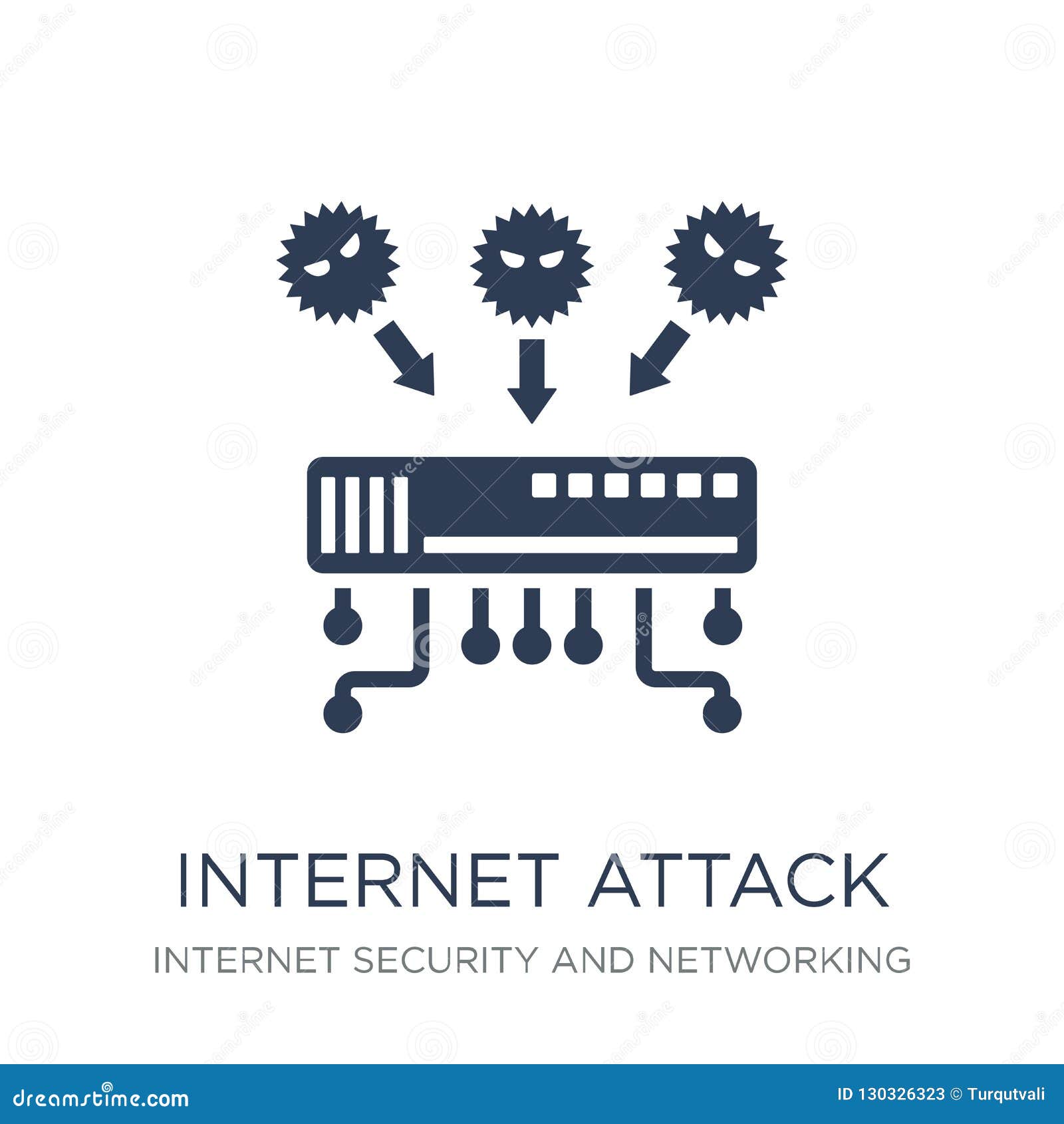 Internet Attack Icon. Trendy Flat Vector Internet Attack Icon on Stock ...