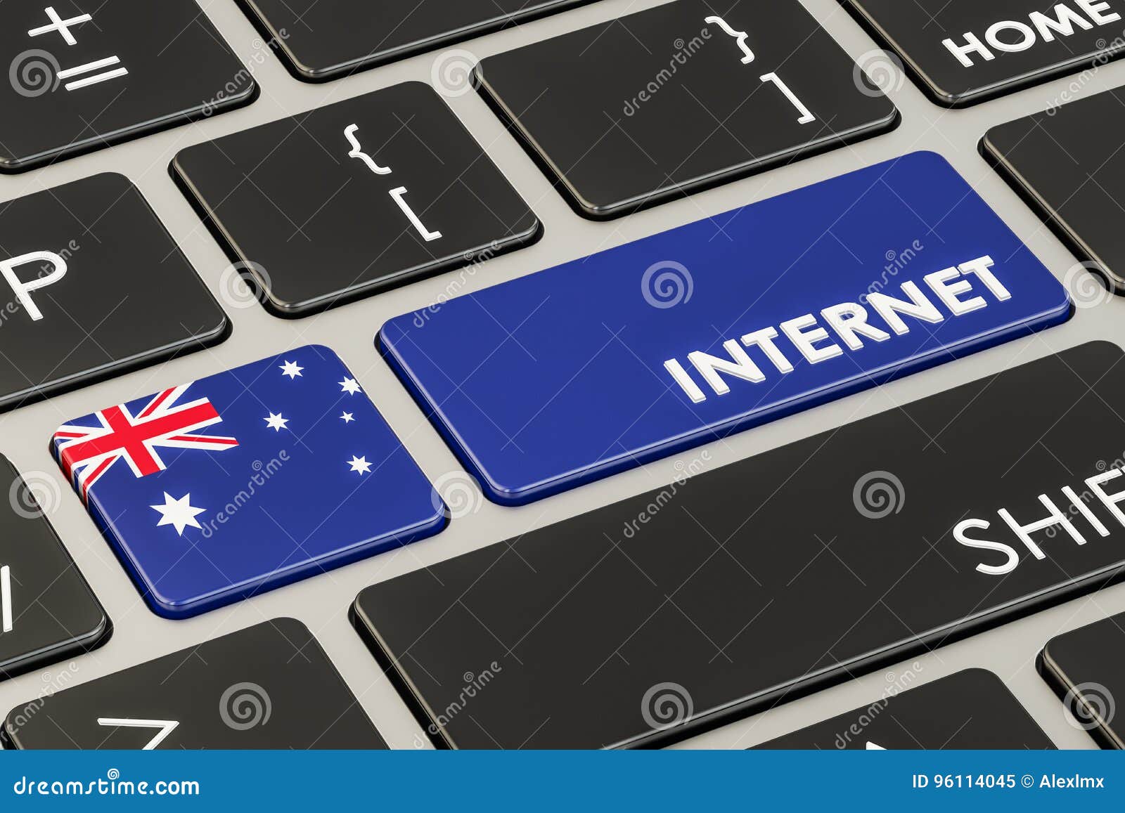 Internet in Australia Concept, 3D Stock Illustration - Illustration of ...