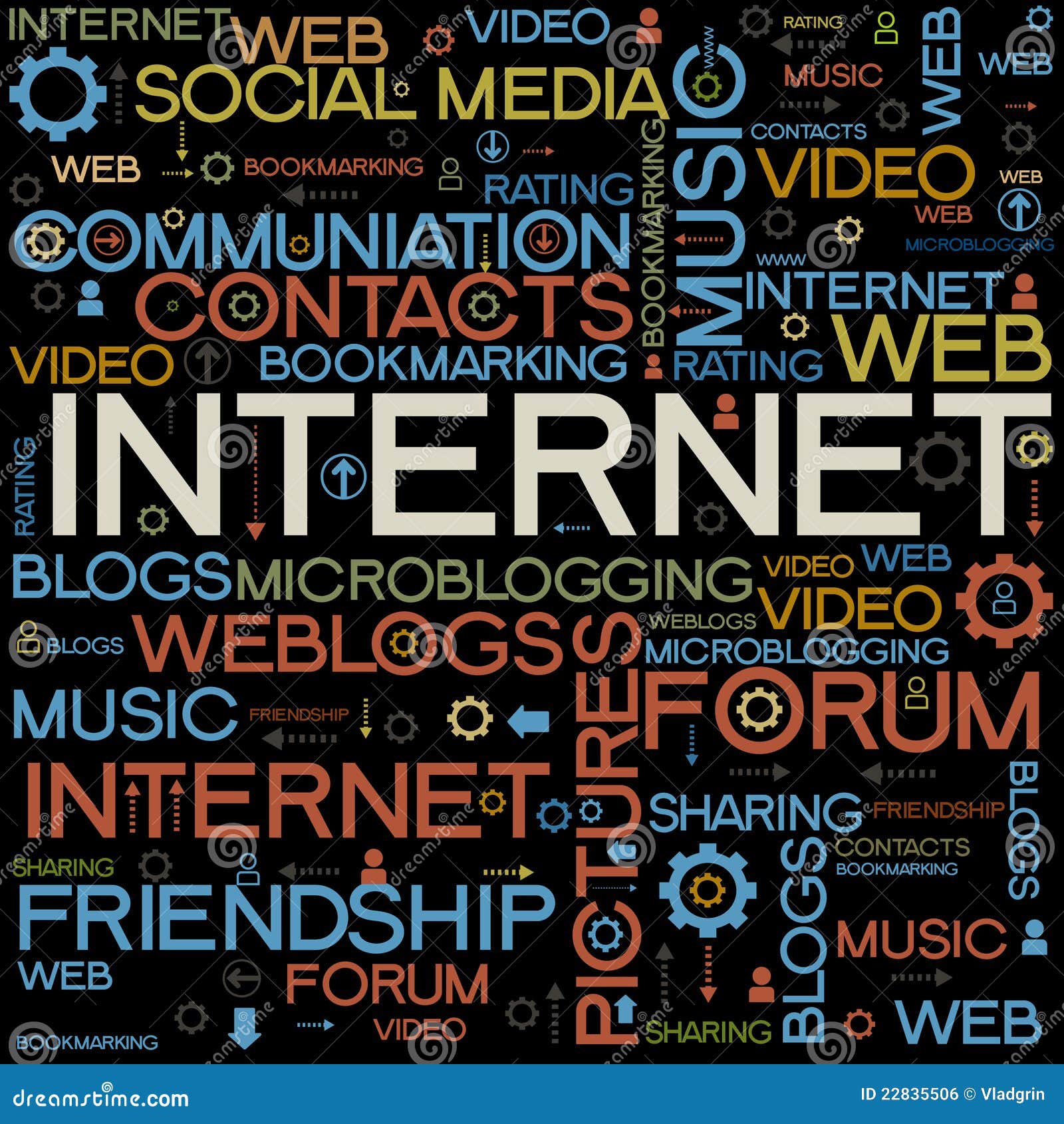 Internet Backgrounds with the Words Stock Vector - Illustration of ...