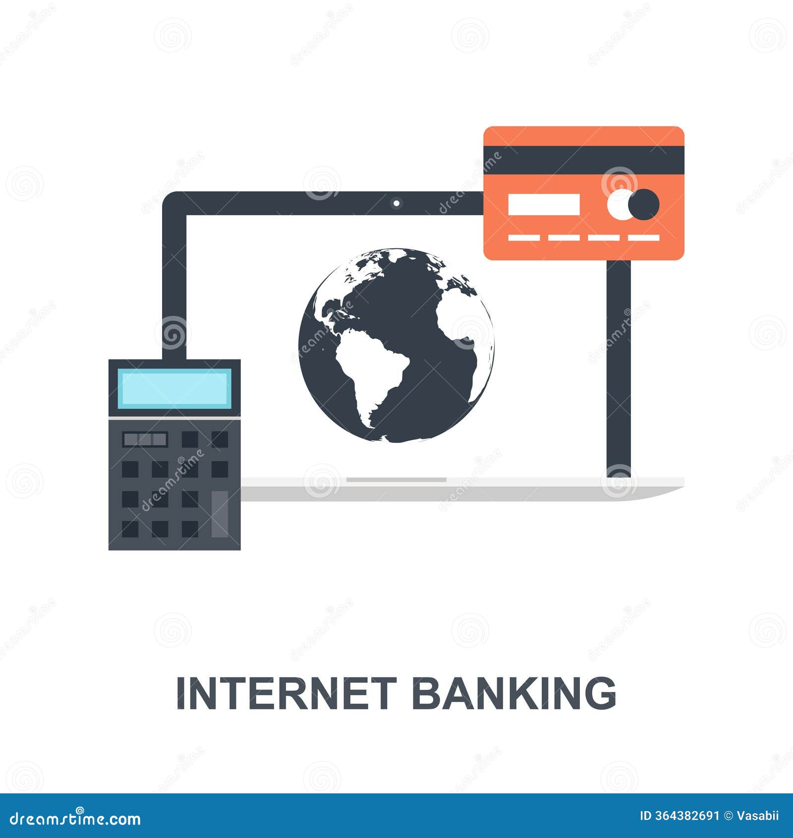 Internet Banking Isometric Flowchart Cartoon Vector | CartoonDealer.com ...
