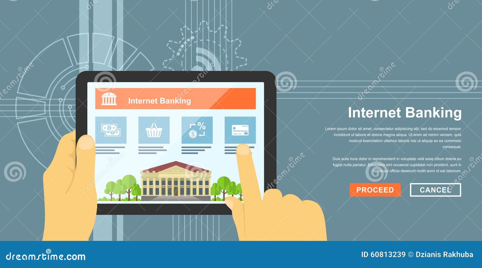 Internet banking stock vector. Illustration of connection - 60813239