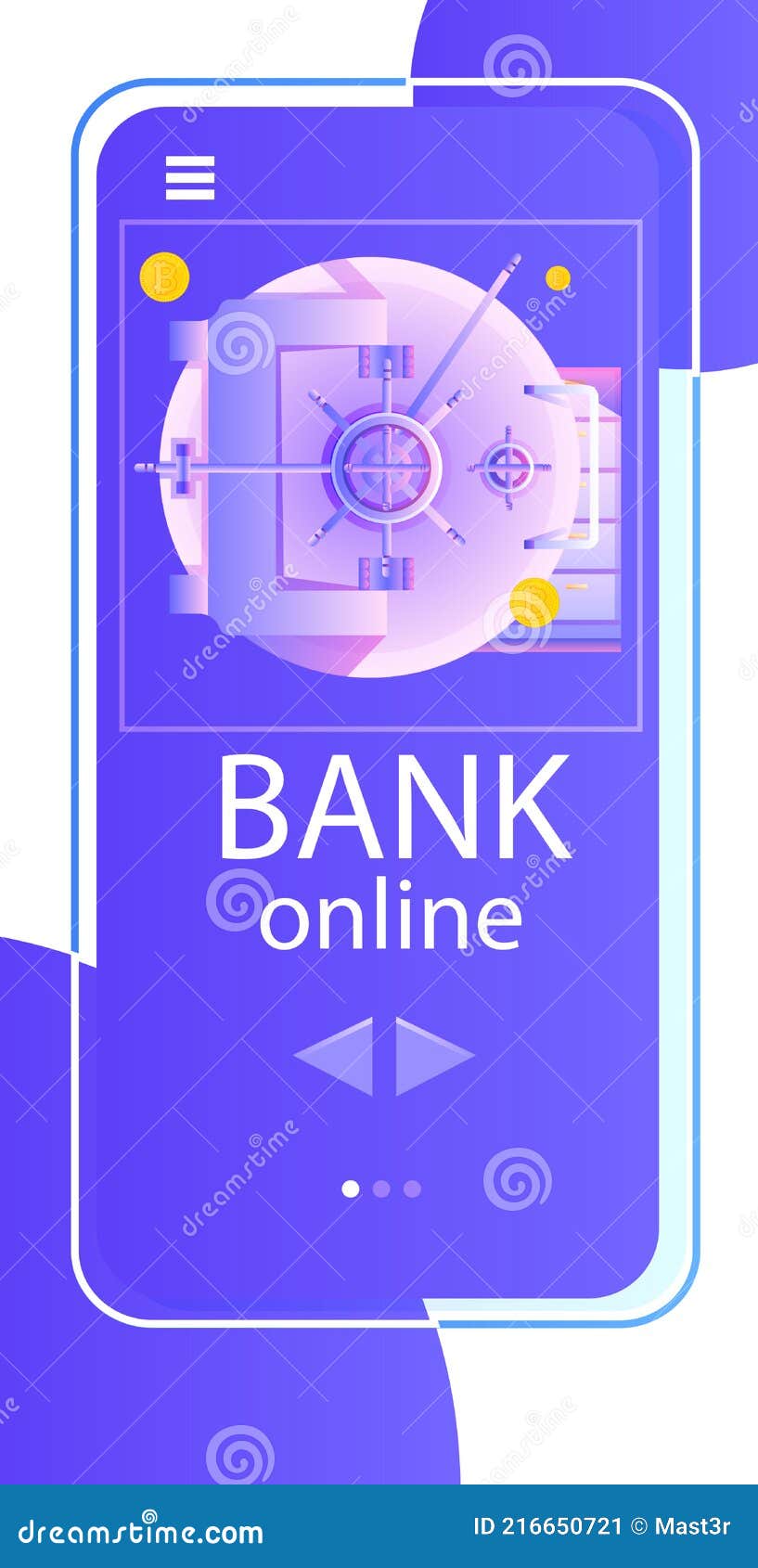 Banking Vertical Format A4 Leaflet Page Presentation Cartoon Vector ...