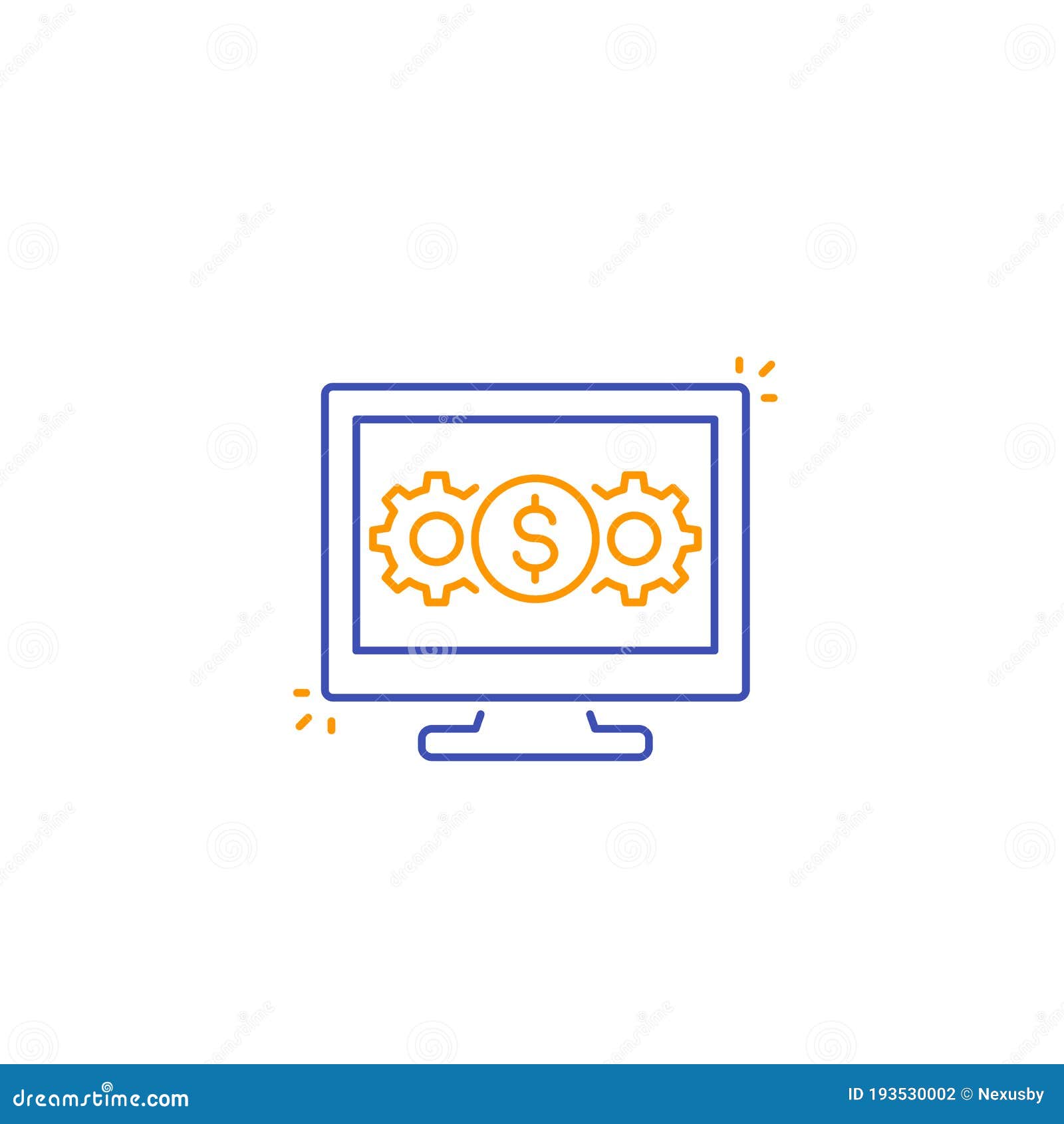 Internet Banking, Processing Payments Line Icon Stock Vector ...