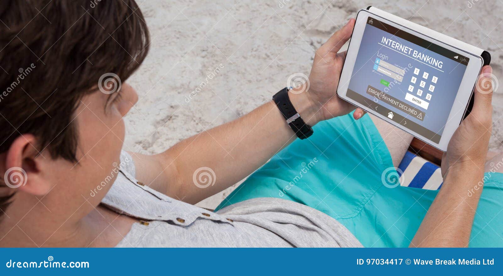 Composite Image of Internet Banking Text with Log in Page on Phone ...