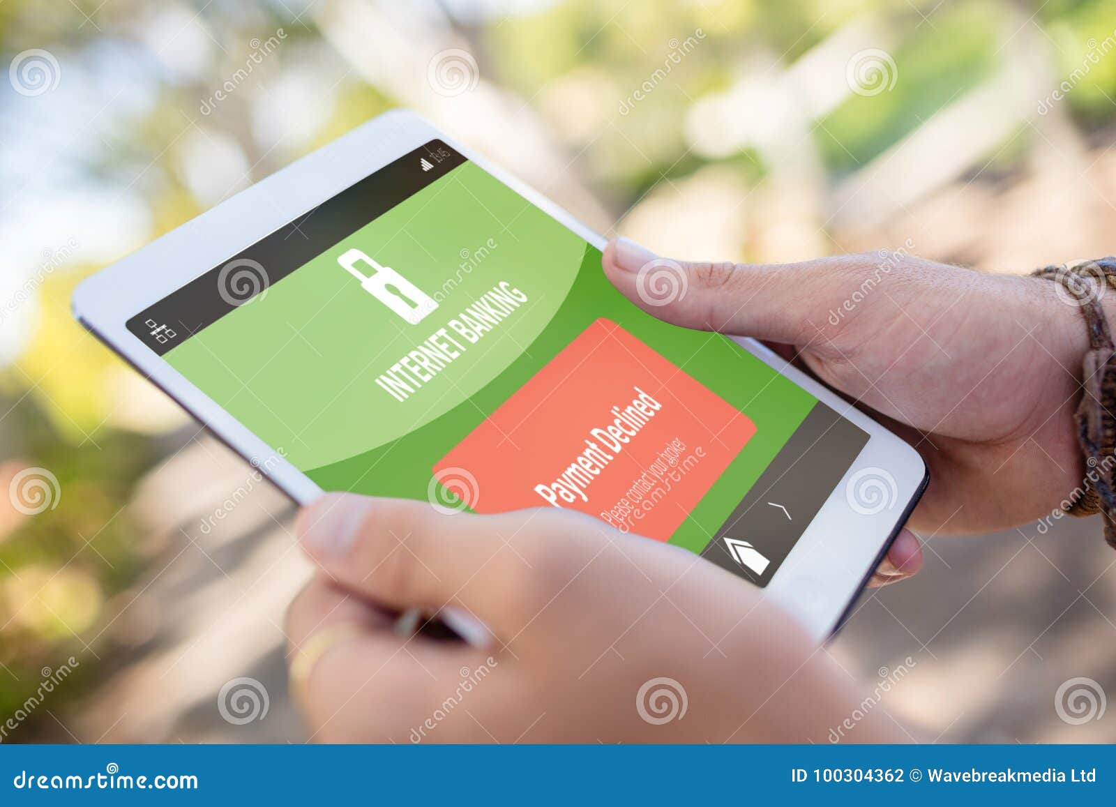 Composite Image of Internet Banking Text on Mobile Screen Stock Photo ...