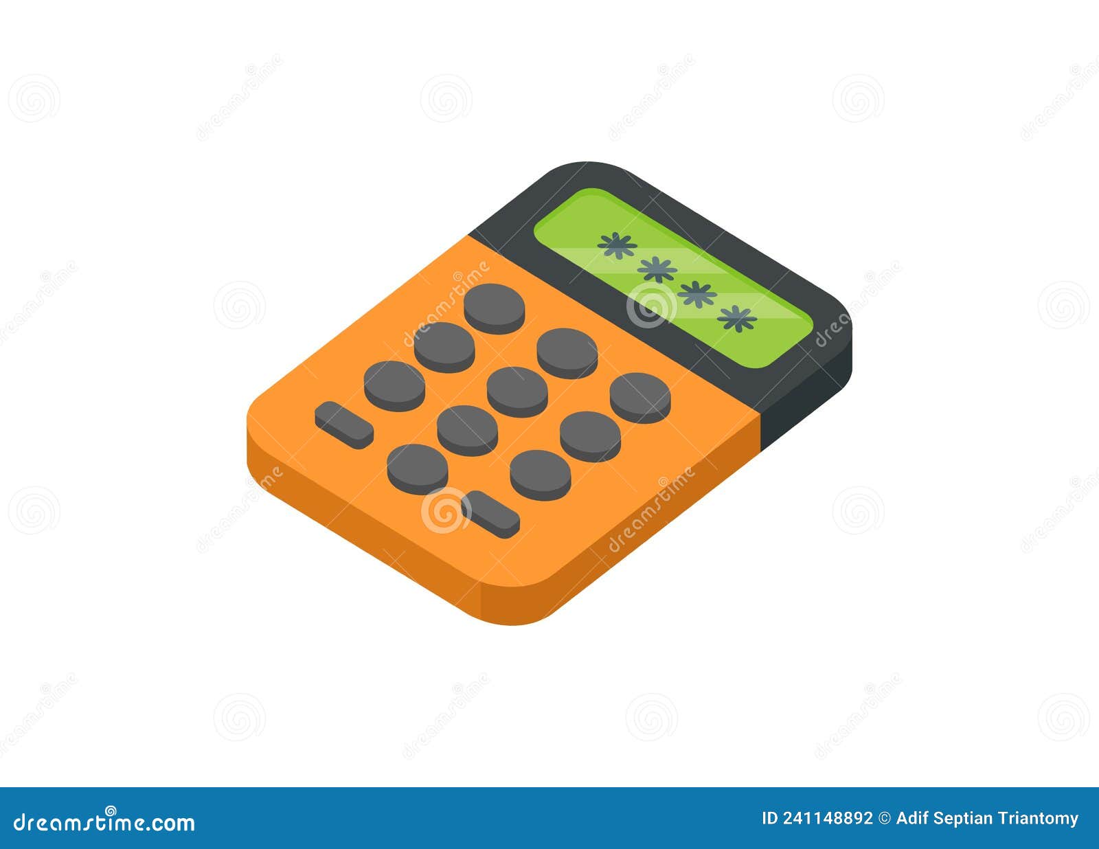 Internet Banking Token in Isometric View. Simple Flat Illustration ...