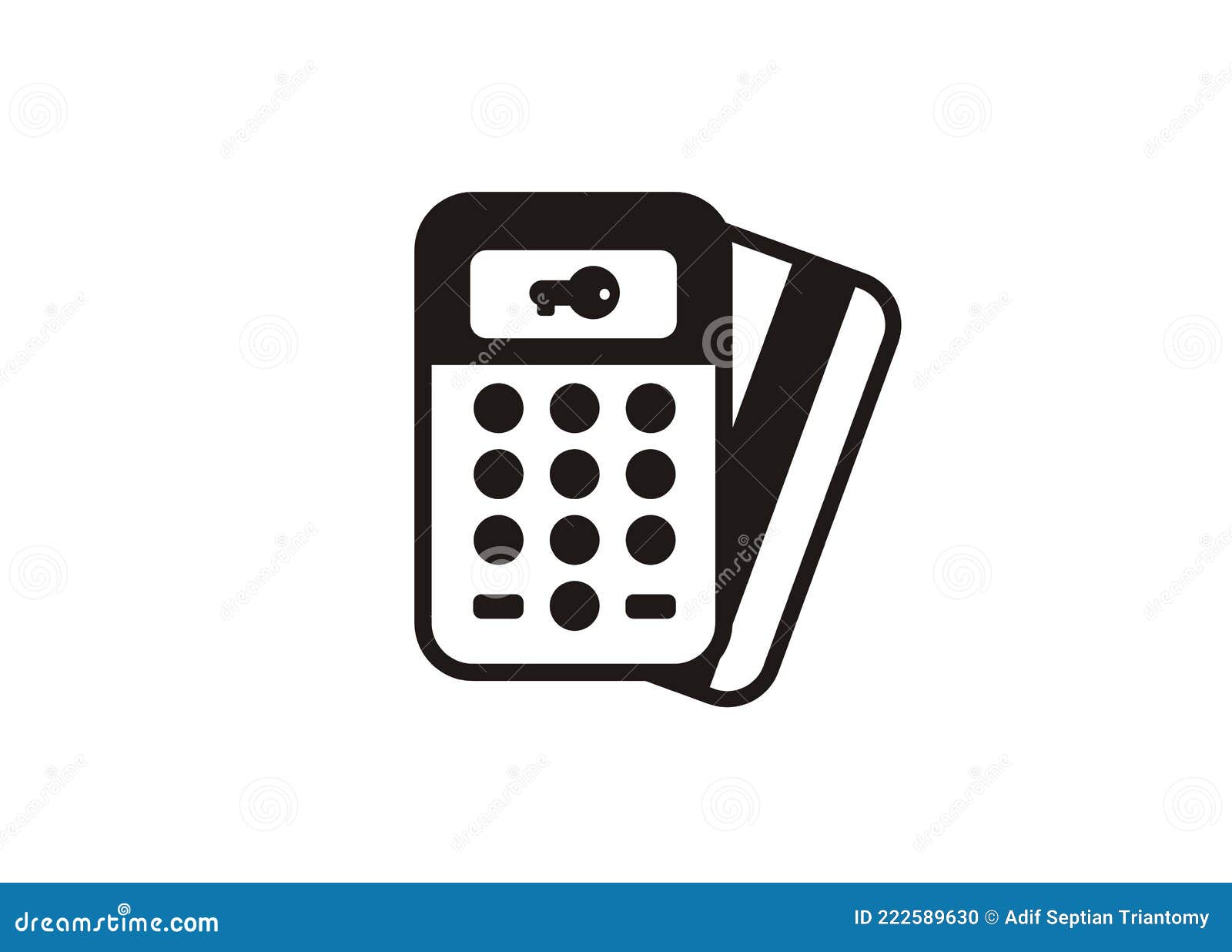 Internet Banking Token. Simple Illustration in Black and White Stock ...