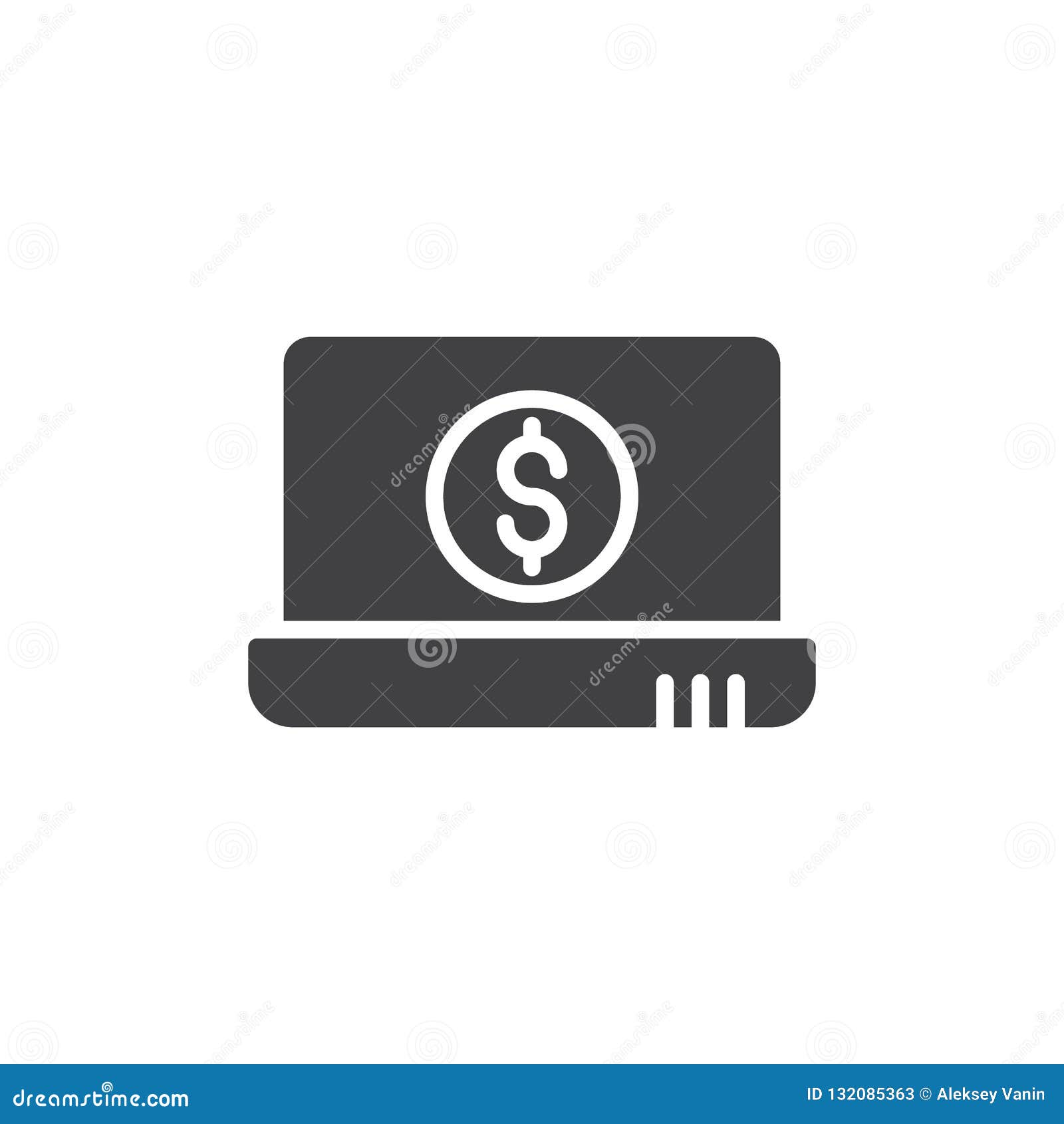 Internet Banking Vector Icon Stock Vector - Illustration of bank ...