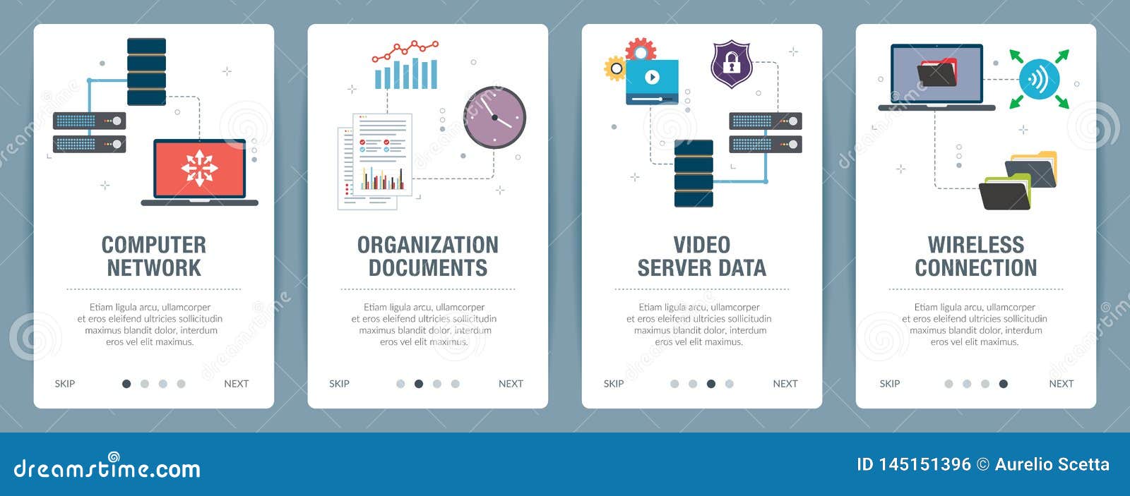 Internet Banner Set of Technology, Internet and Computers Icons Stock ...