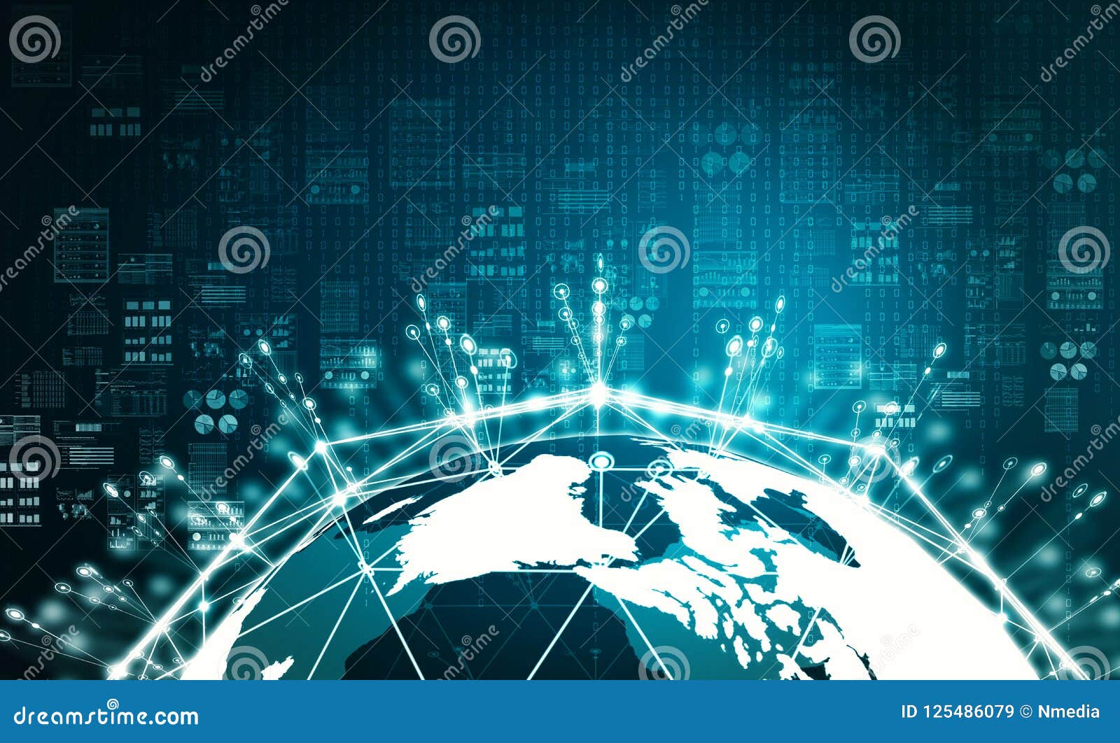 Internet Big Data Information Concept Stock Illustration - Illustration ...