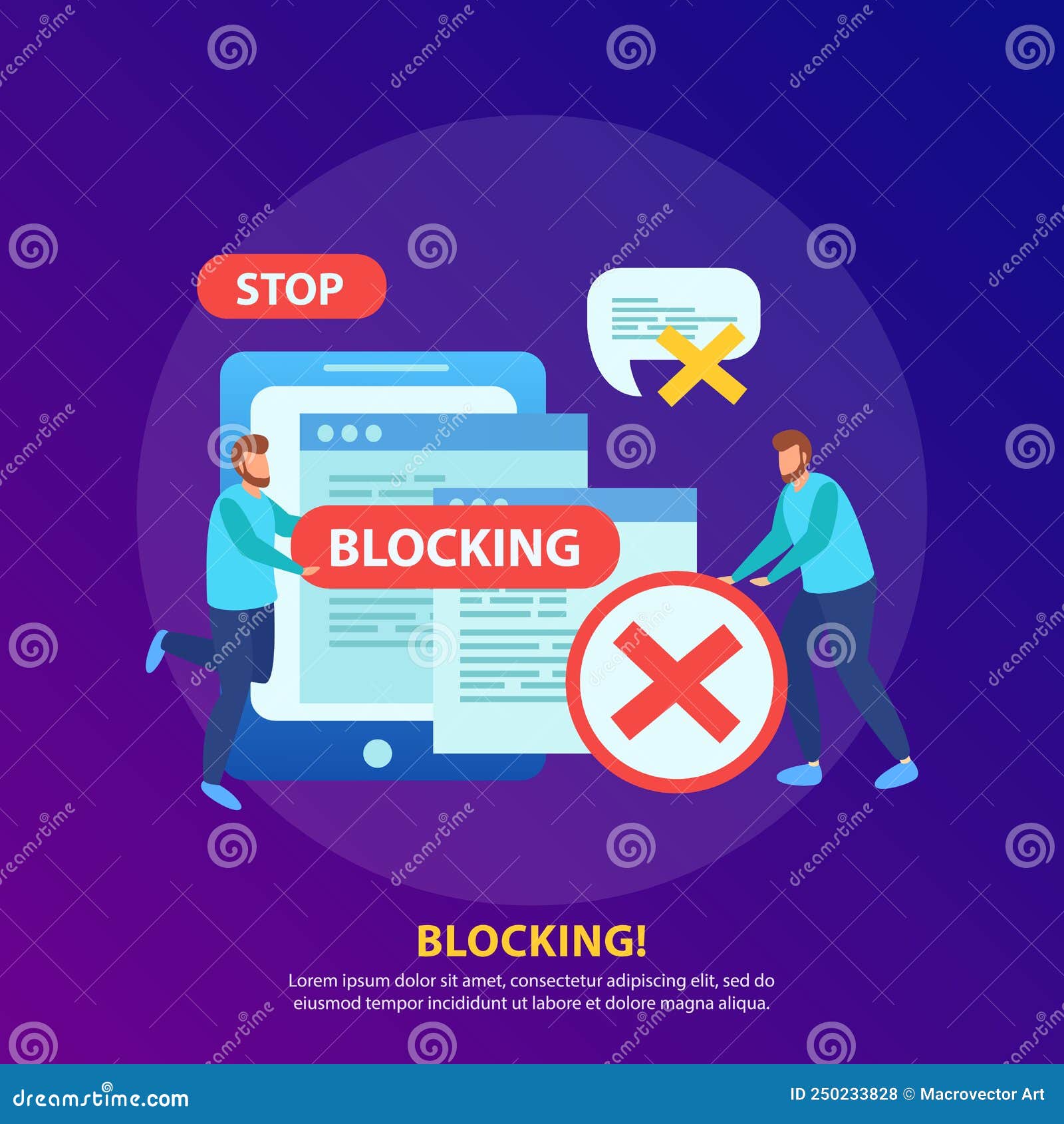Internet Blocking Background Stock Vector - Illustration of envelope ...