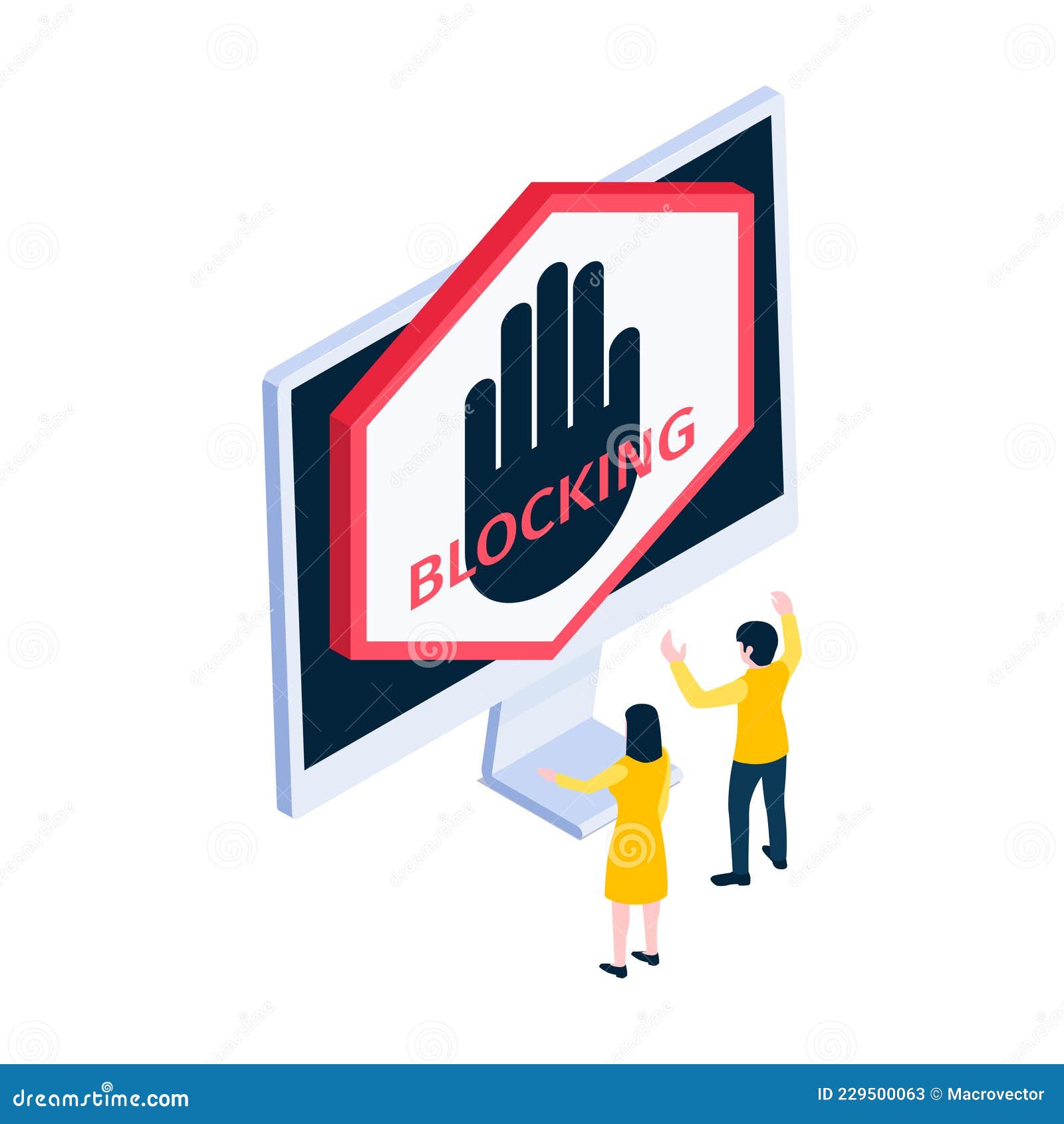 Internet Blocking Icon stock vector. Illustration of internet - 229500063