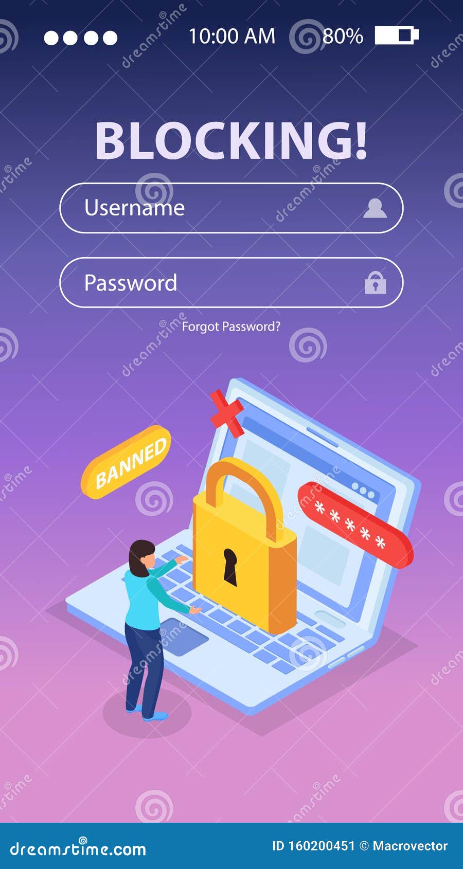 Internet Blocking Flowchart Cartoon Vector | CartoonDealer.com #187609081