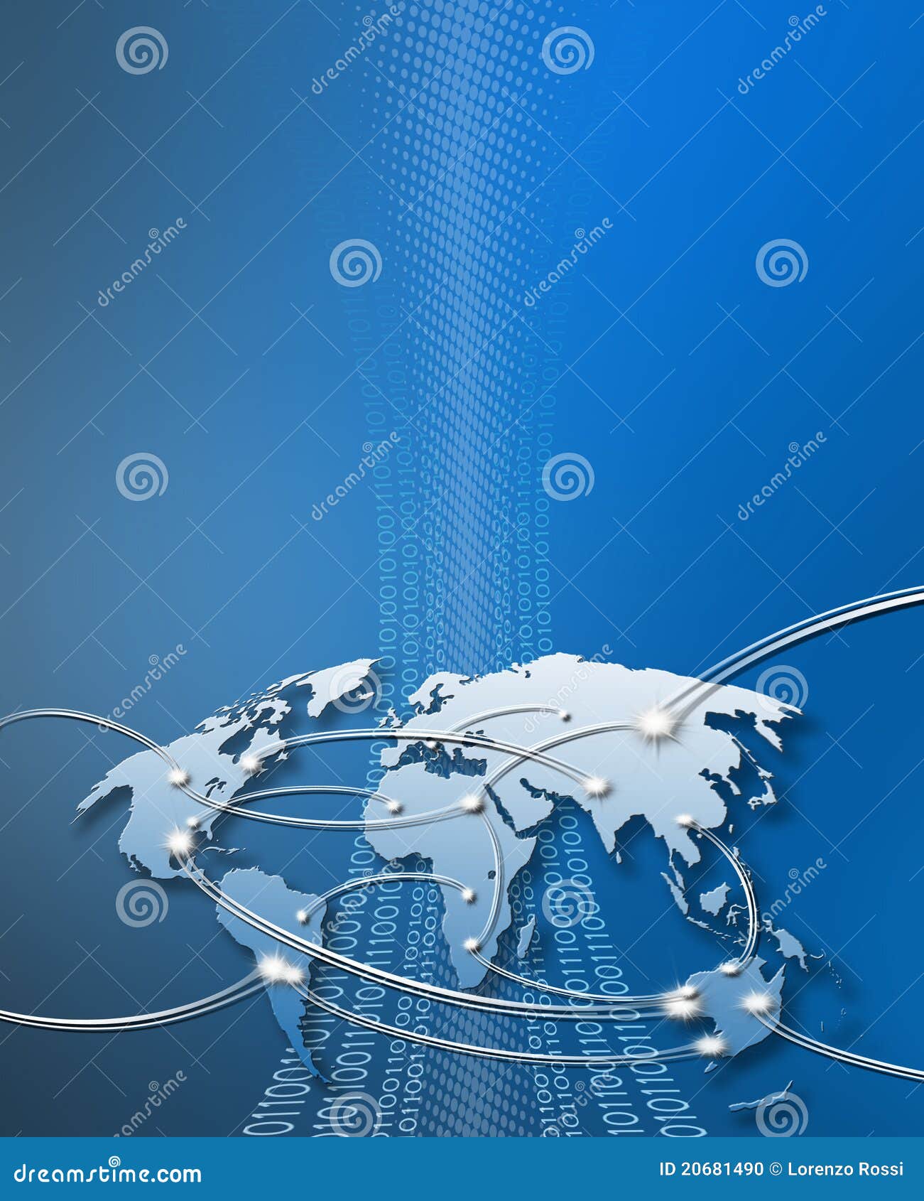 Internet Blue Cover with Copyspace Stock Illustration - Illustration of ...
