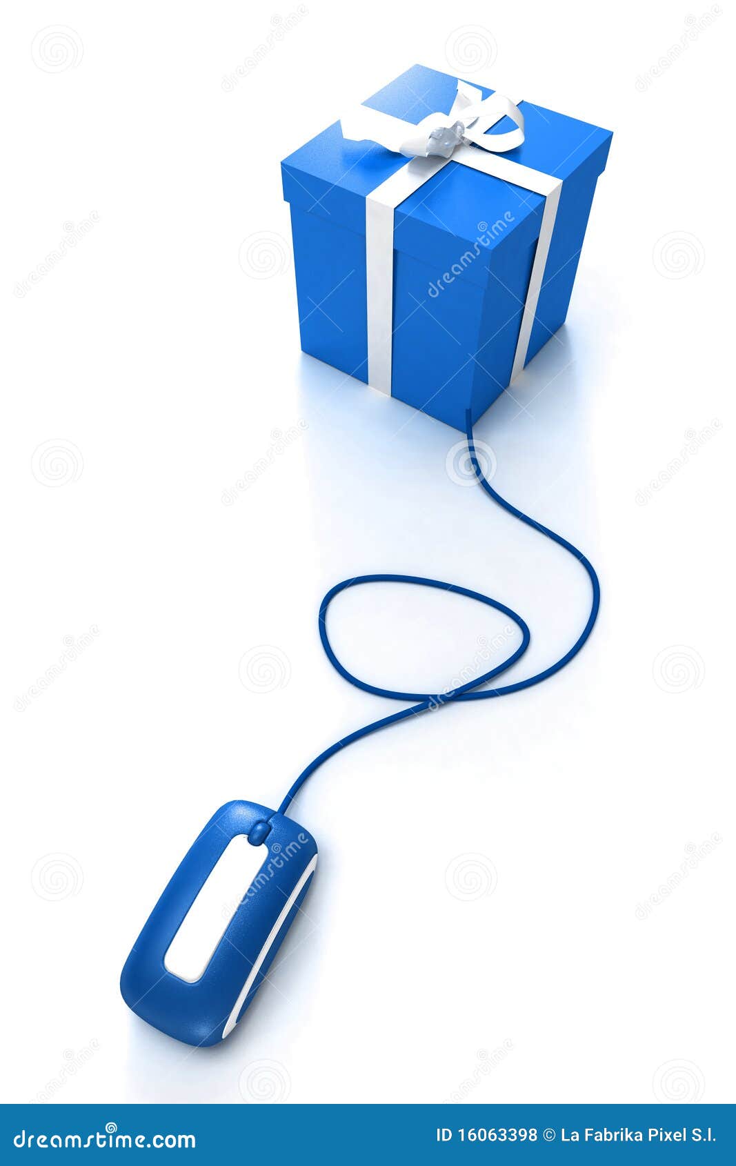Internet blue Gift Box stock illustration. Illustration of blue - 16063398