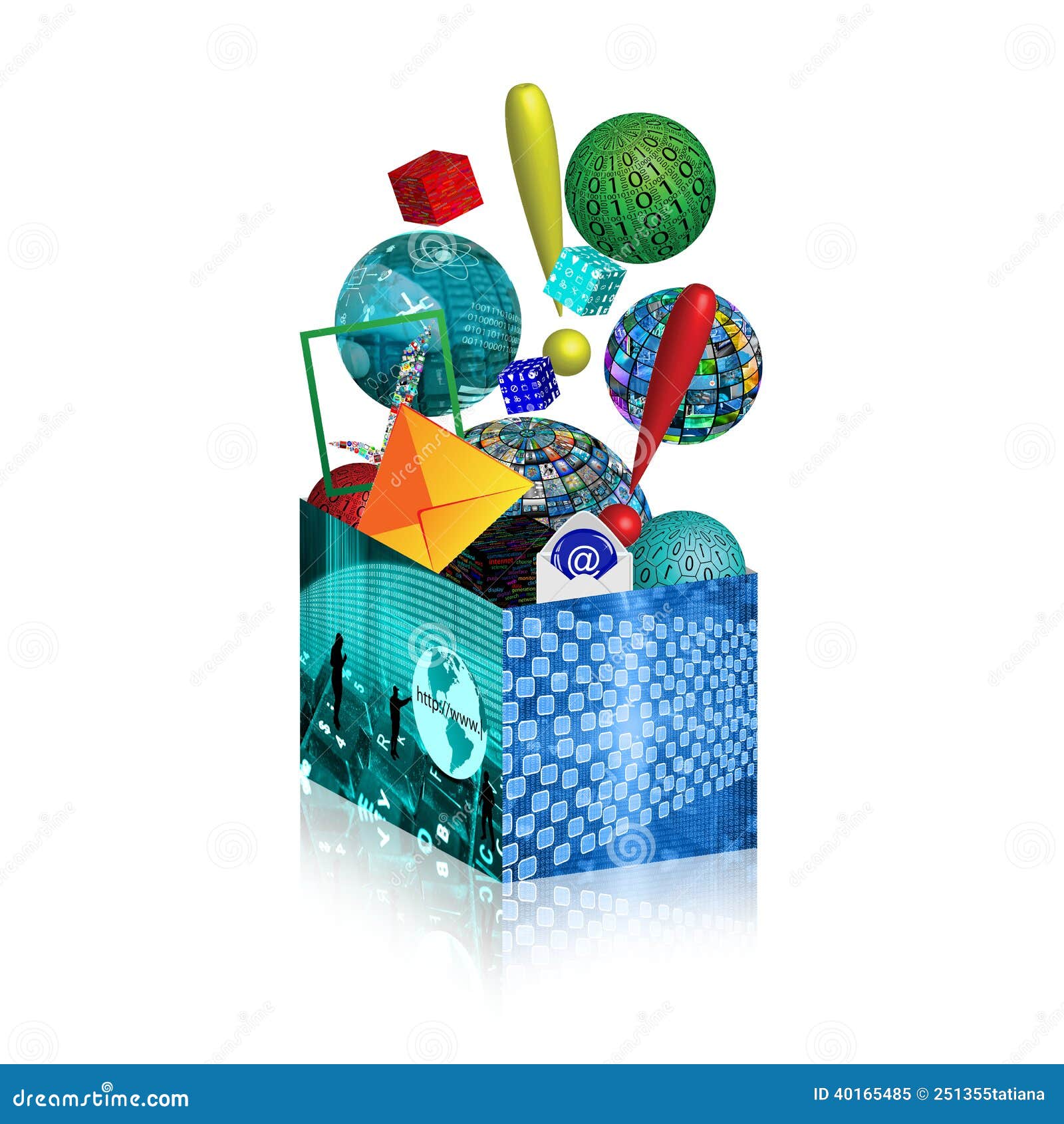 Internet box stock illustration. Illustration of high - 40165485