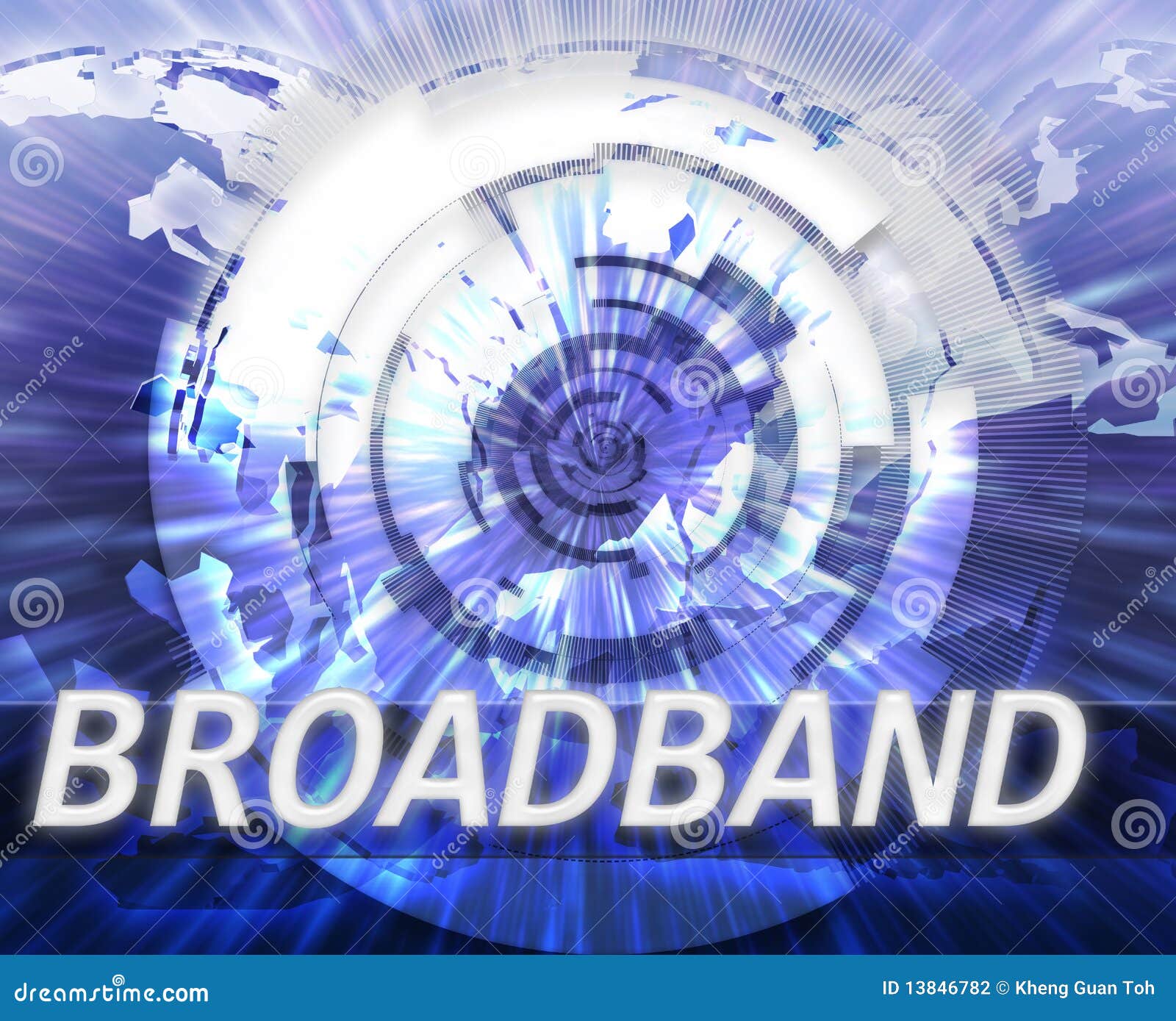 Internet Broadband Data Technology Stock Illustration - Illustration of ...