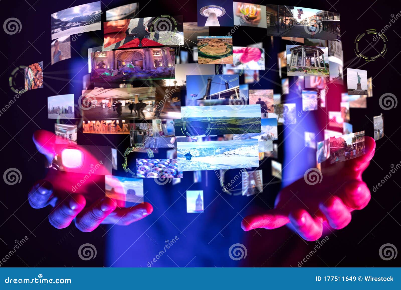 A Internet Broadband and Multimedia Streaming Entertainment Stock Image ...