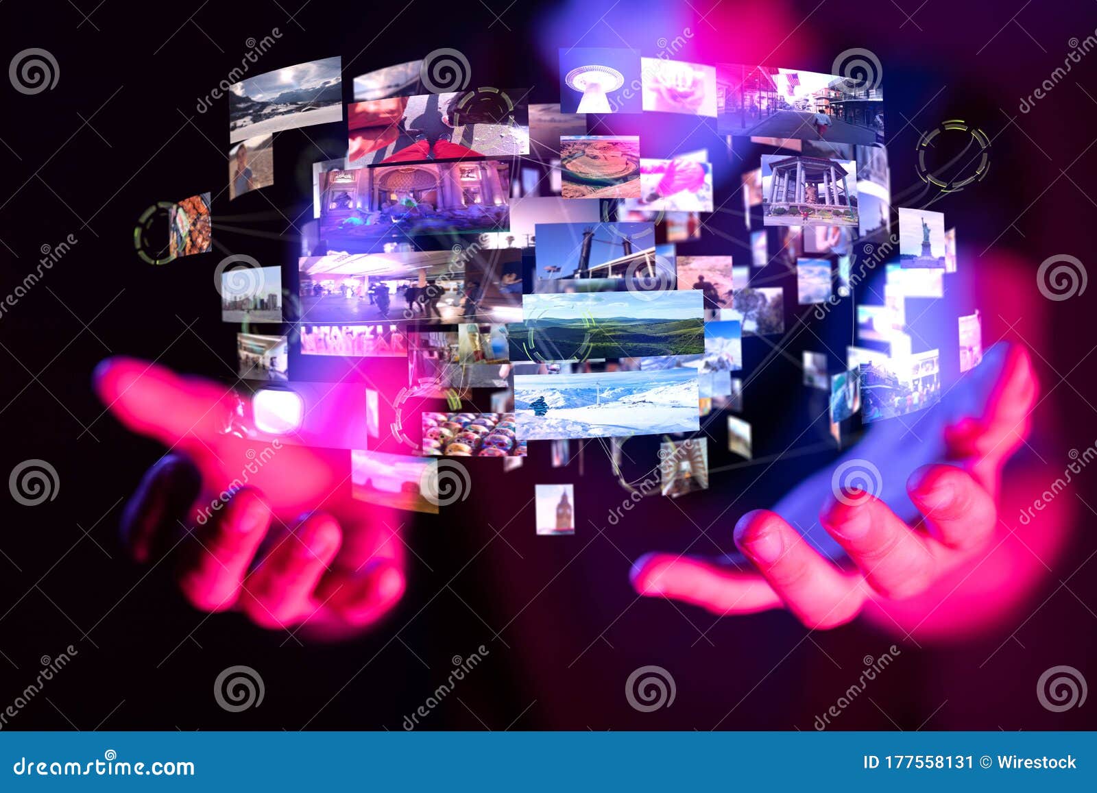 A Internet Broadband and Multimedia Streaming Entertainment Stock Image ...