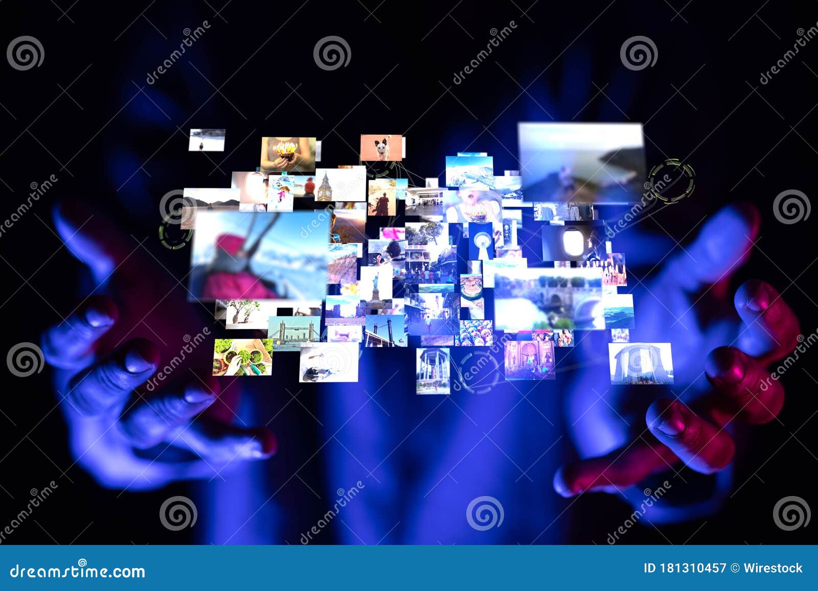 A Internet Broadband and Multimedia Streaming Entertainment Stock Image ...