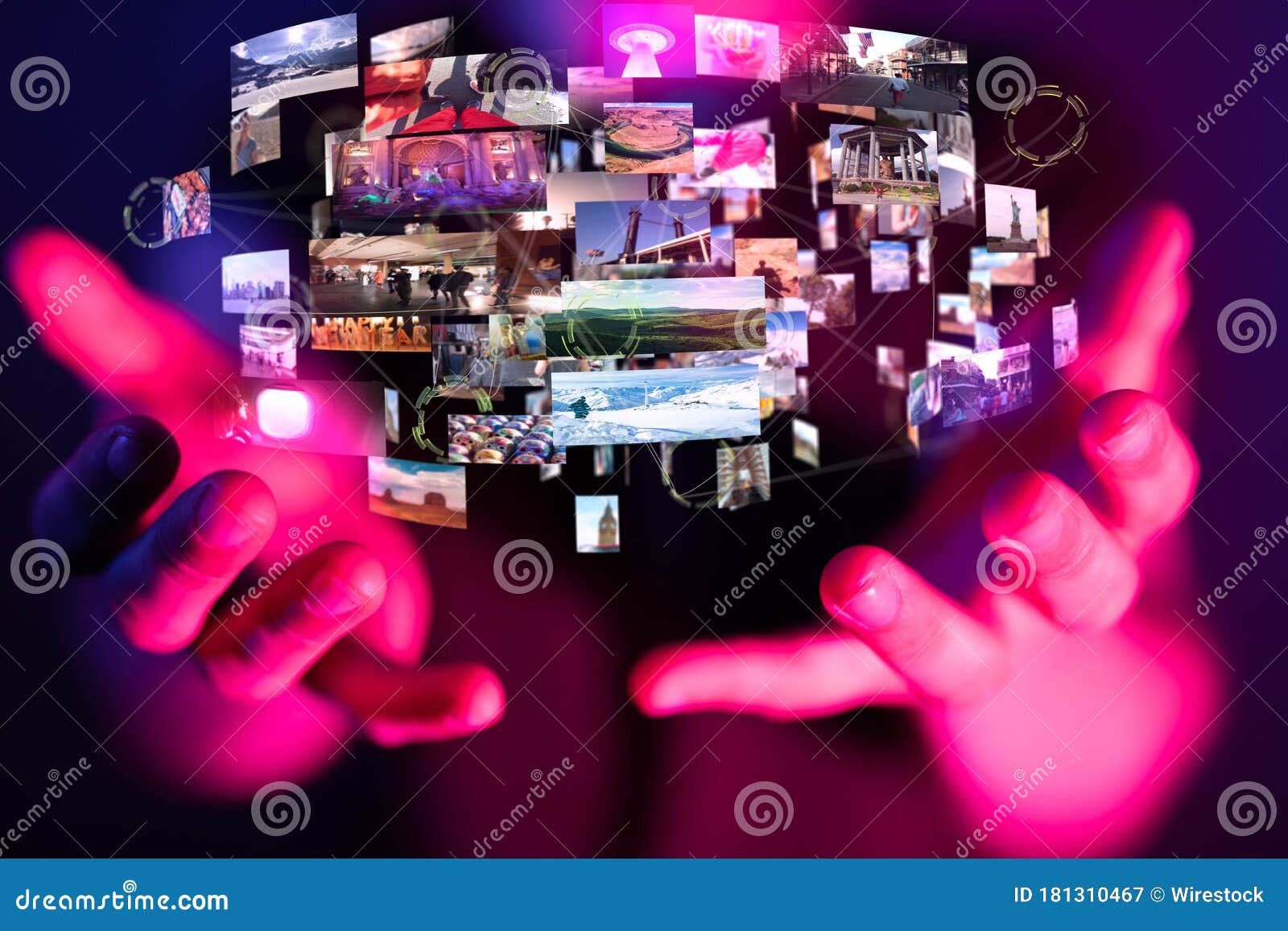 A Internet Broadband and Multimedia Streaming Entertainment Stock Image ...