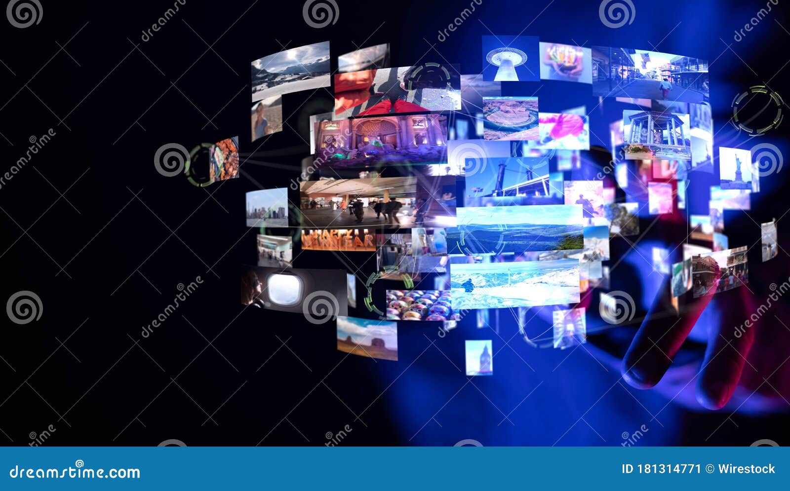 A Internet Broadband and Multimedia Streaming Entertainment Stock Image ...