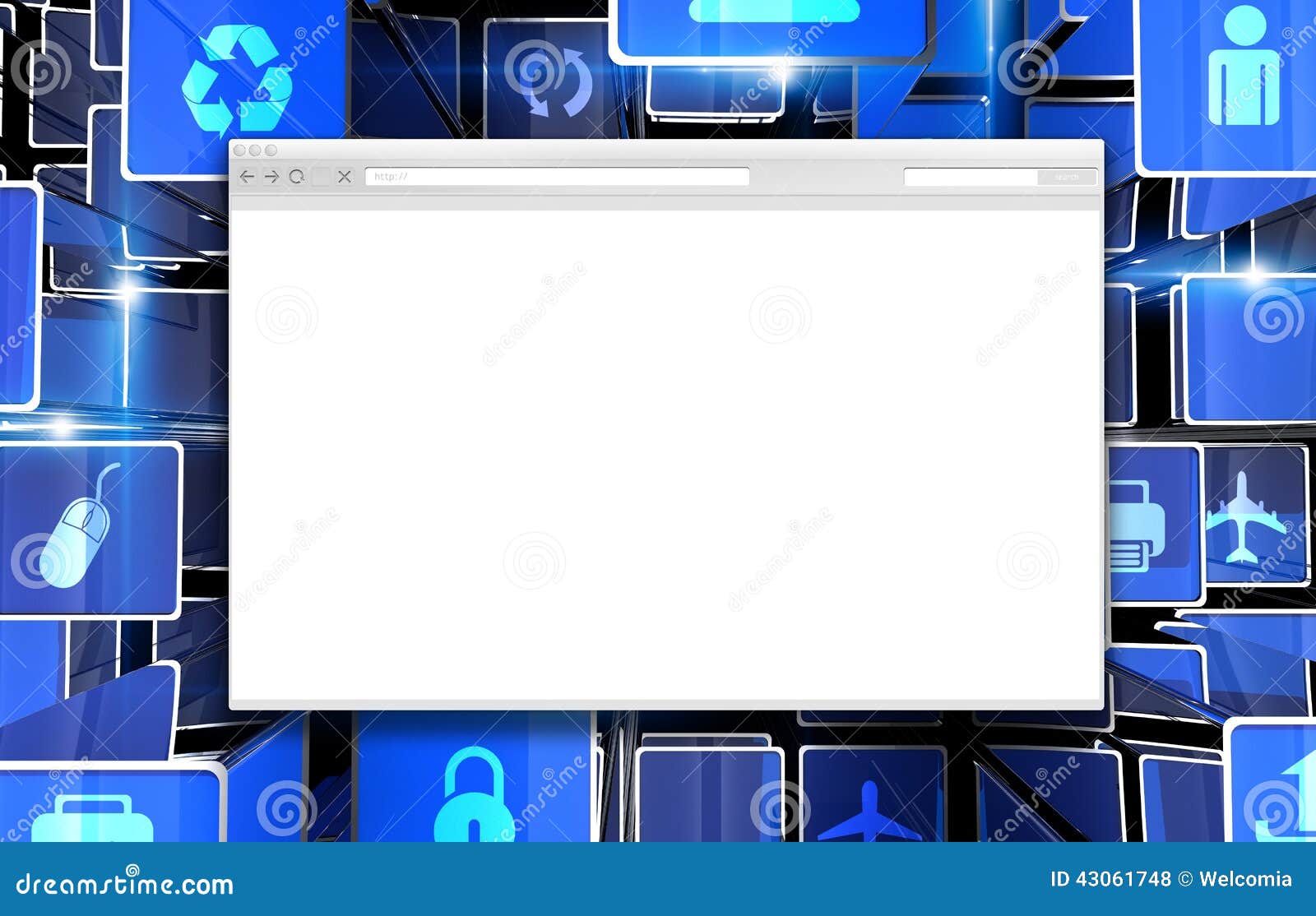 Internet Browser Abstract stock illustration. Illustration of home ...