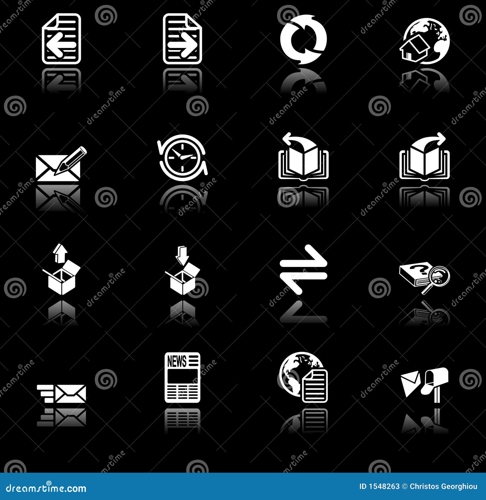 Internet Browser and Email Icon Set Series Stock Vector - Illustration ...