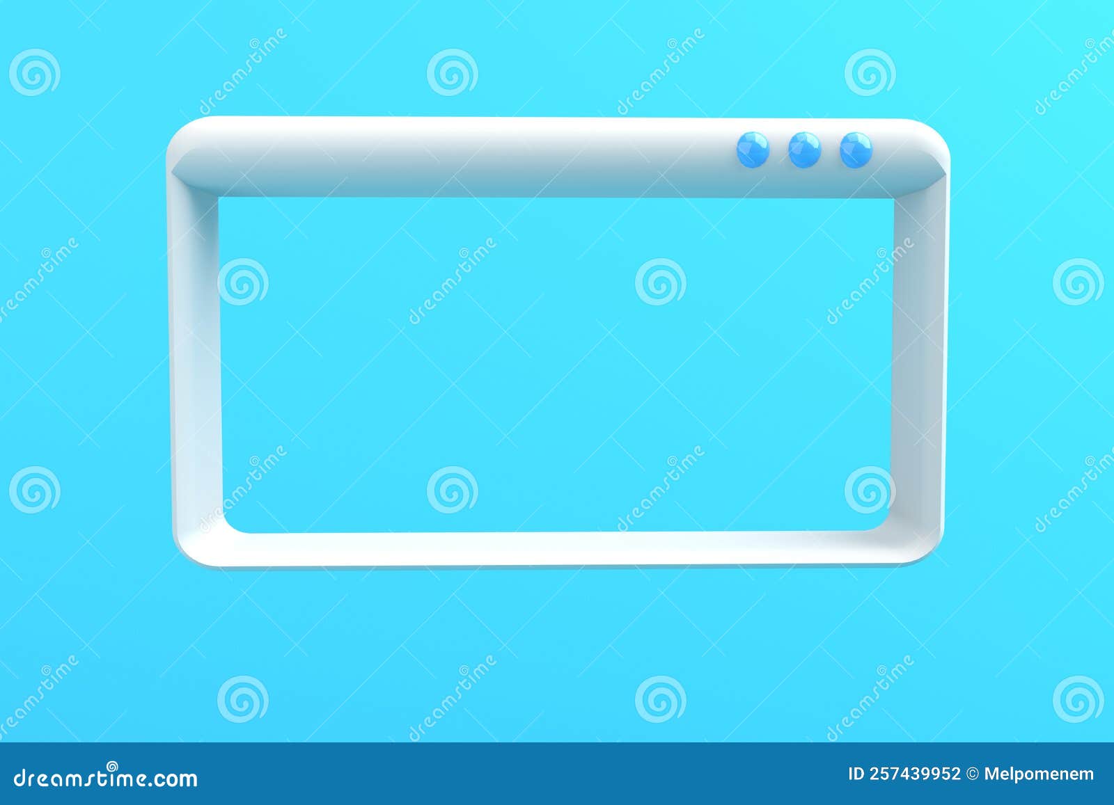 Internet Browser Web Window Display 3D Render Stock Illustration ...