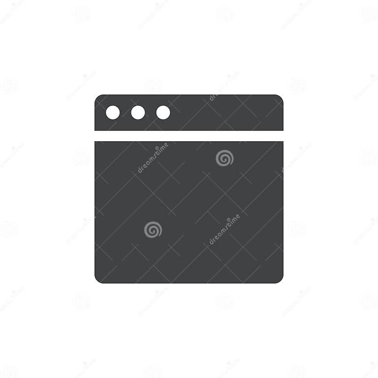 Internet Browser Window Icon Simple Vector Symbol Stock Vector ...