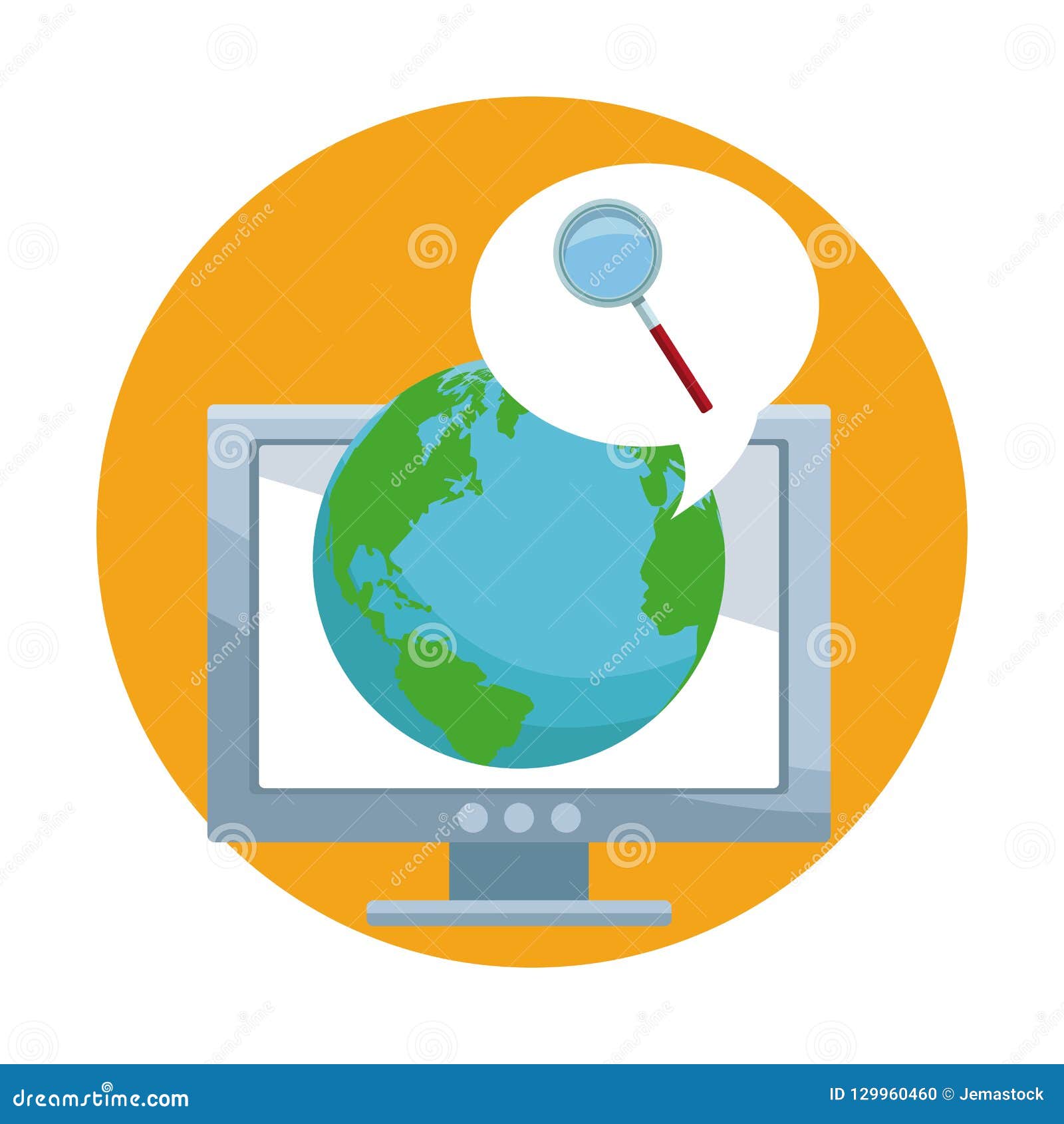 Internet Browsing in the World Stock Vector - Illustration of ...
