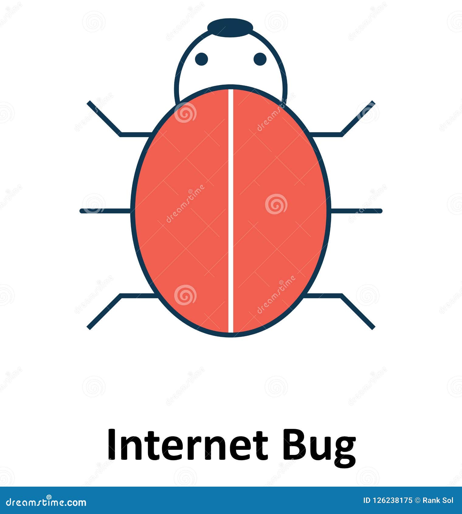 Internet Bug Isolated and Vector Icon for Technology Stock Vector ...