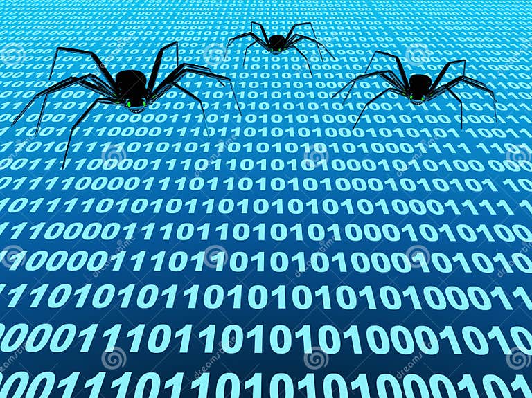 Internet bugs stock illustration. Illustration of binaries - 16558993