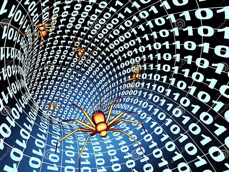 Internet bugs stock illustration. Illustration of ciphered - 24018095