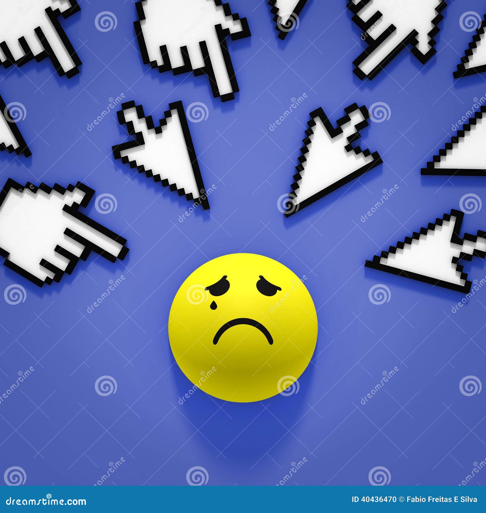 Internet Bullying Vector Concept - Sad Victim Sitting With Laptop ...