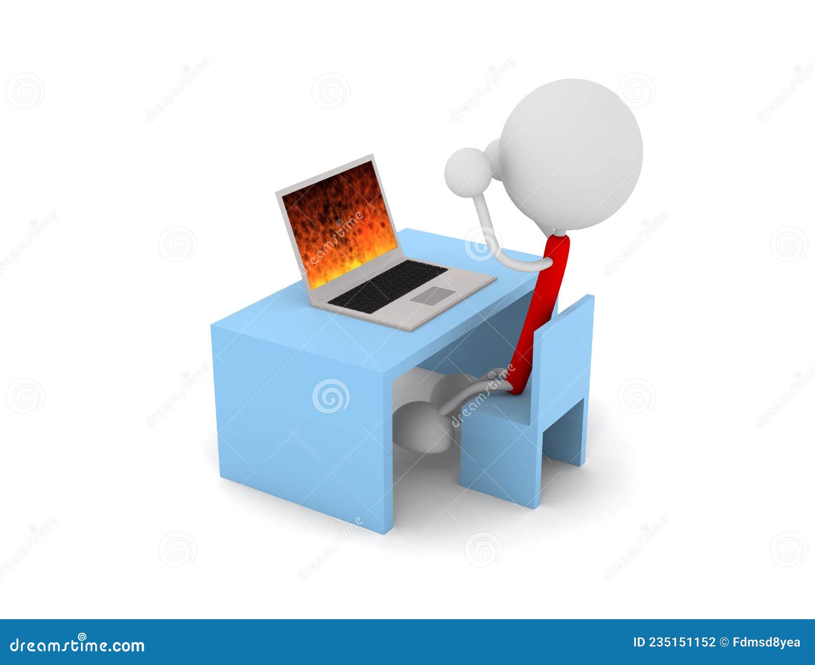 Internet burst into flames stock illustration. Illustration of attack ...