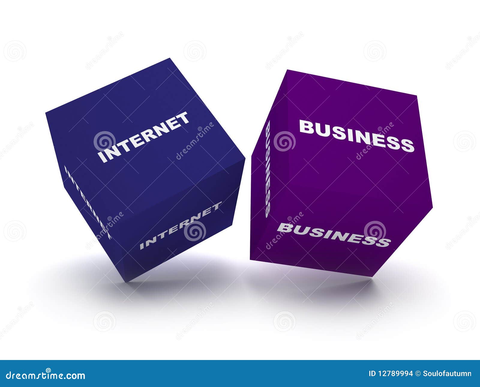 Internet business blocks stock illustration. Illustration of render ...