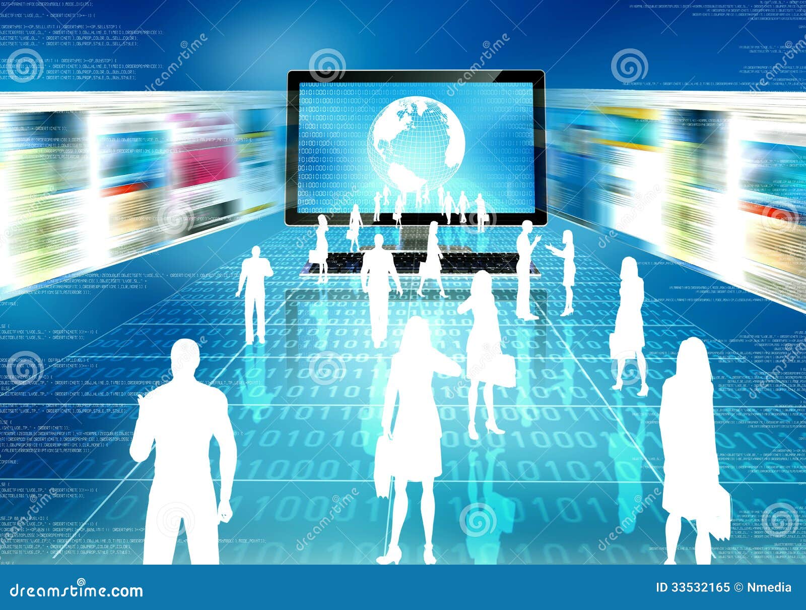 Internet Business Concept stock illustration. Illustration of server ...