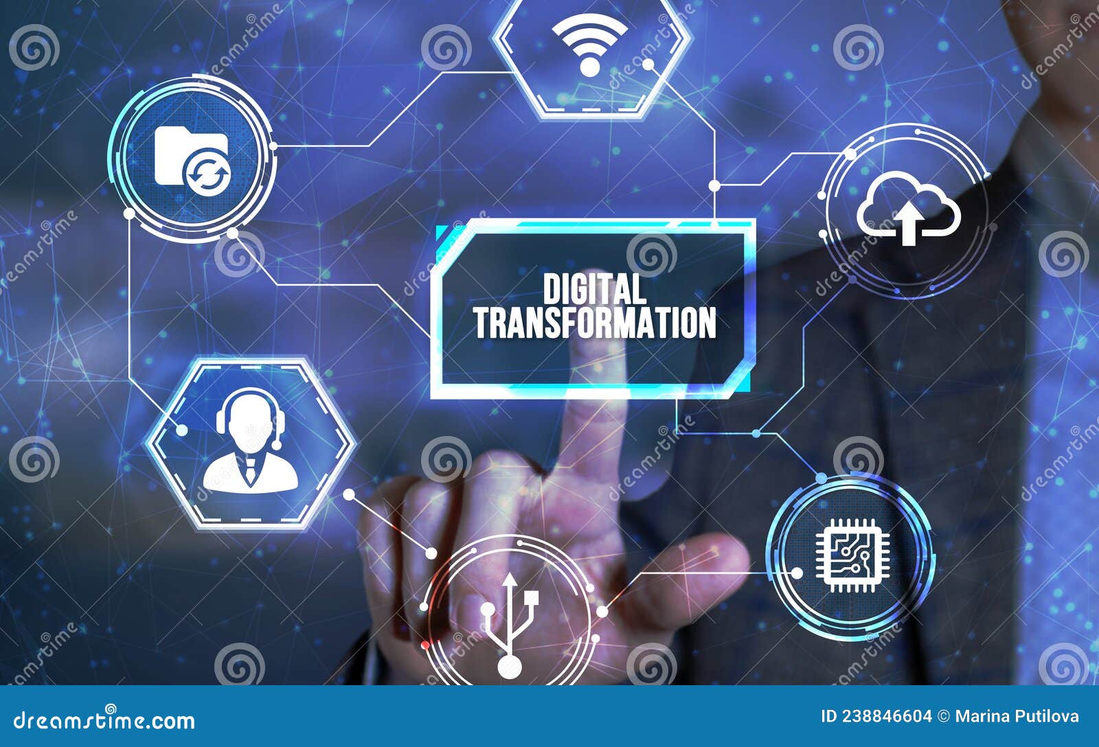 Internet, Business, Technology and Network Concept.Concept of ...