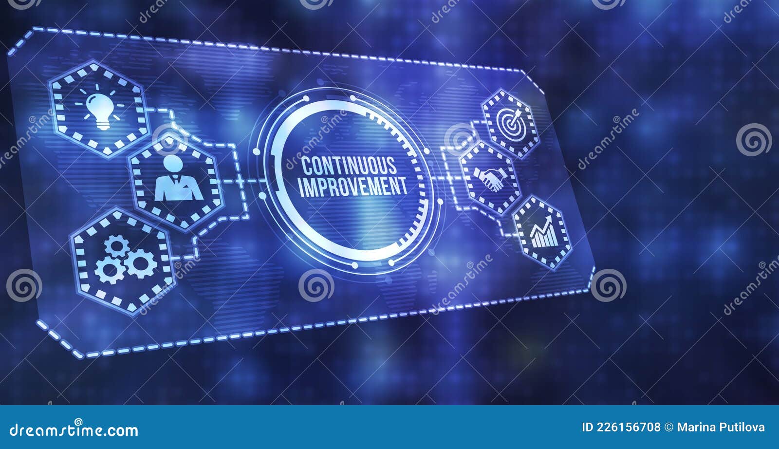 Internet, Business, Technology and Network Concept. Continuous ...