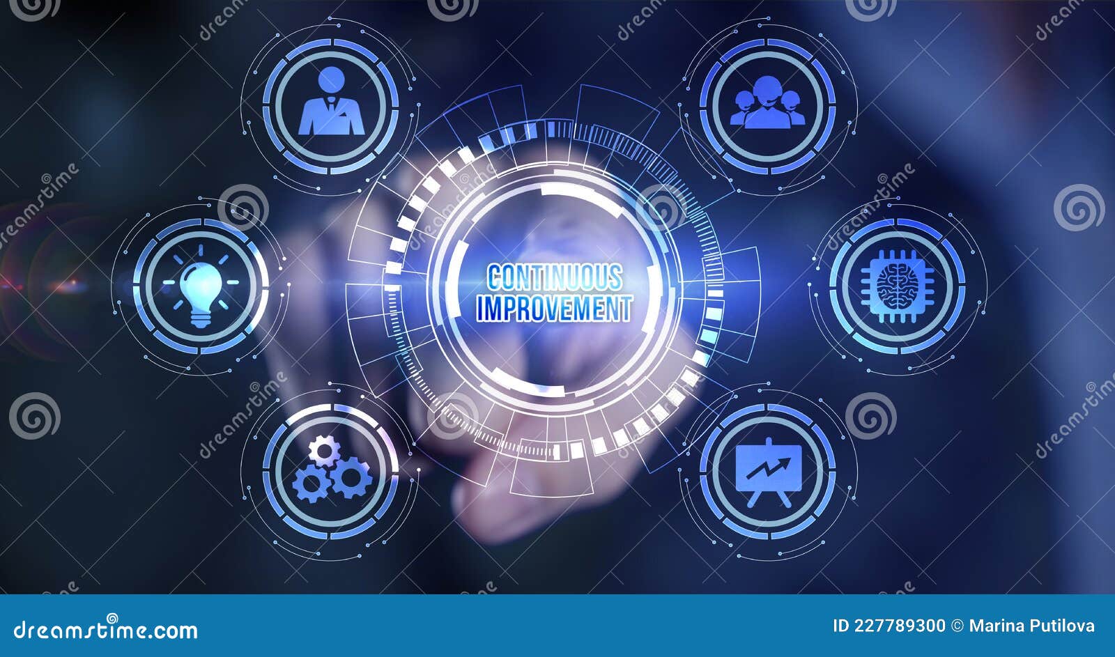 Internet, Business, Technology and Network Concept. Continuous ...