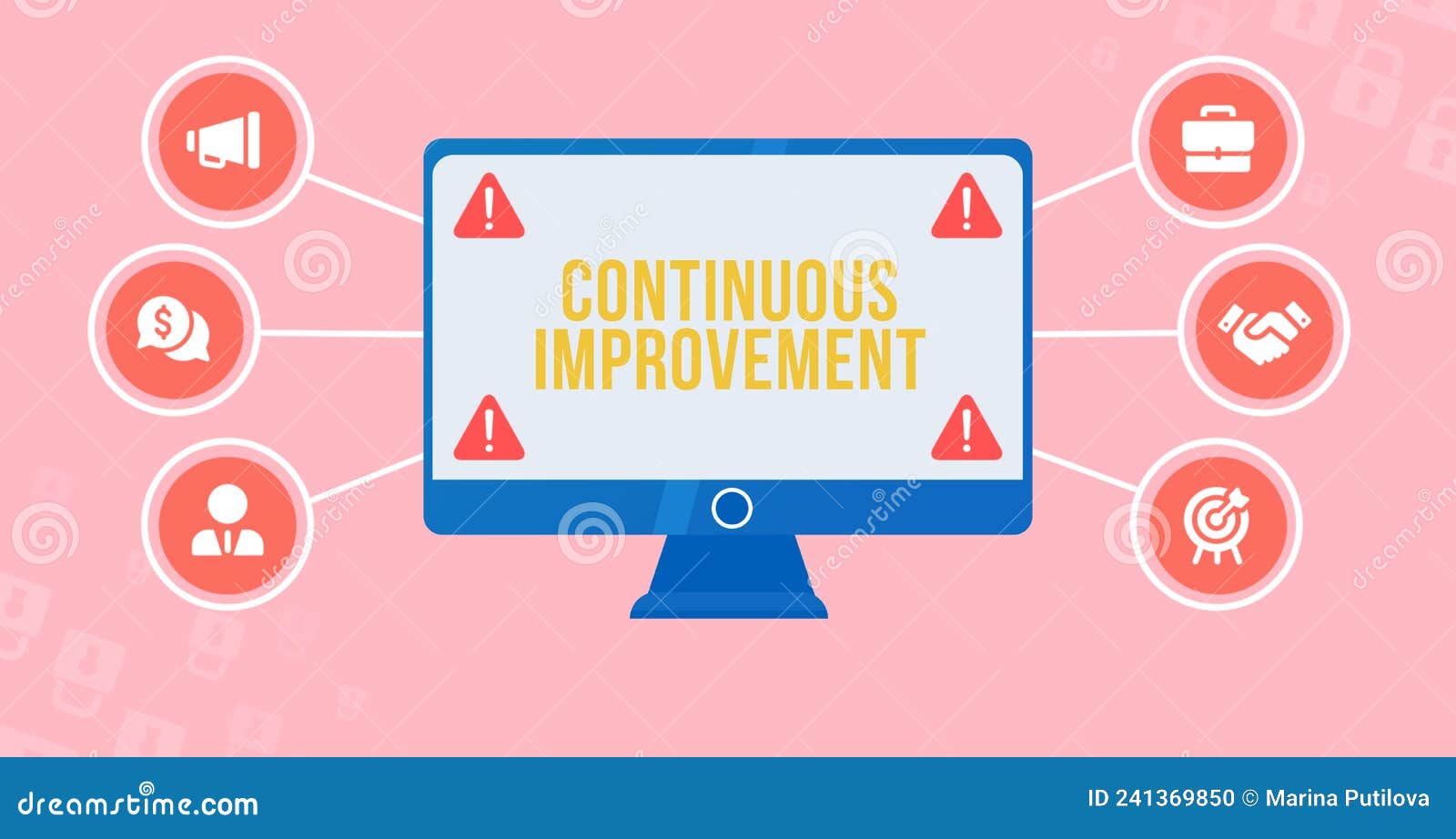 Internet, Business, Technology and Network Concept. Continuous ...