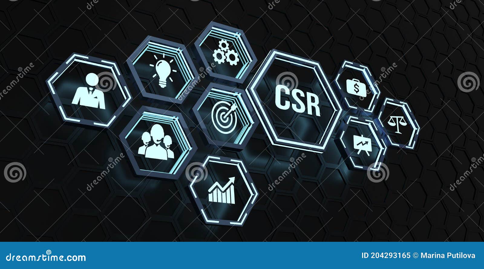 Internet, Business, Technology and Network Concept. CSR Abbreviation ...