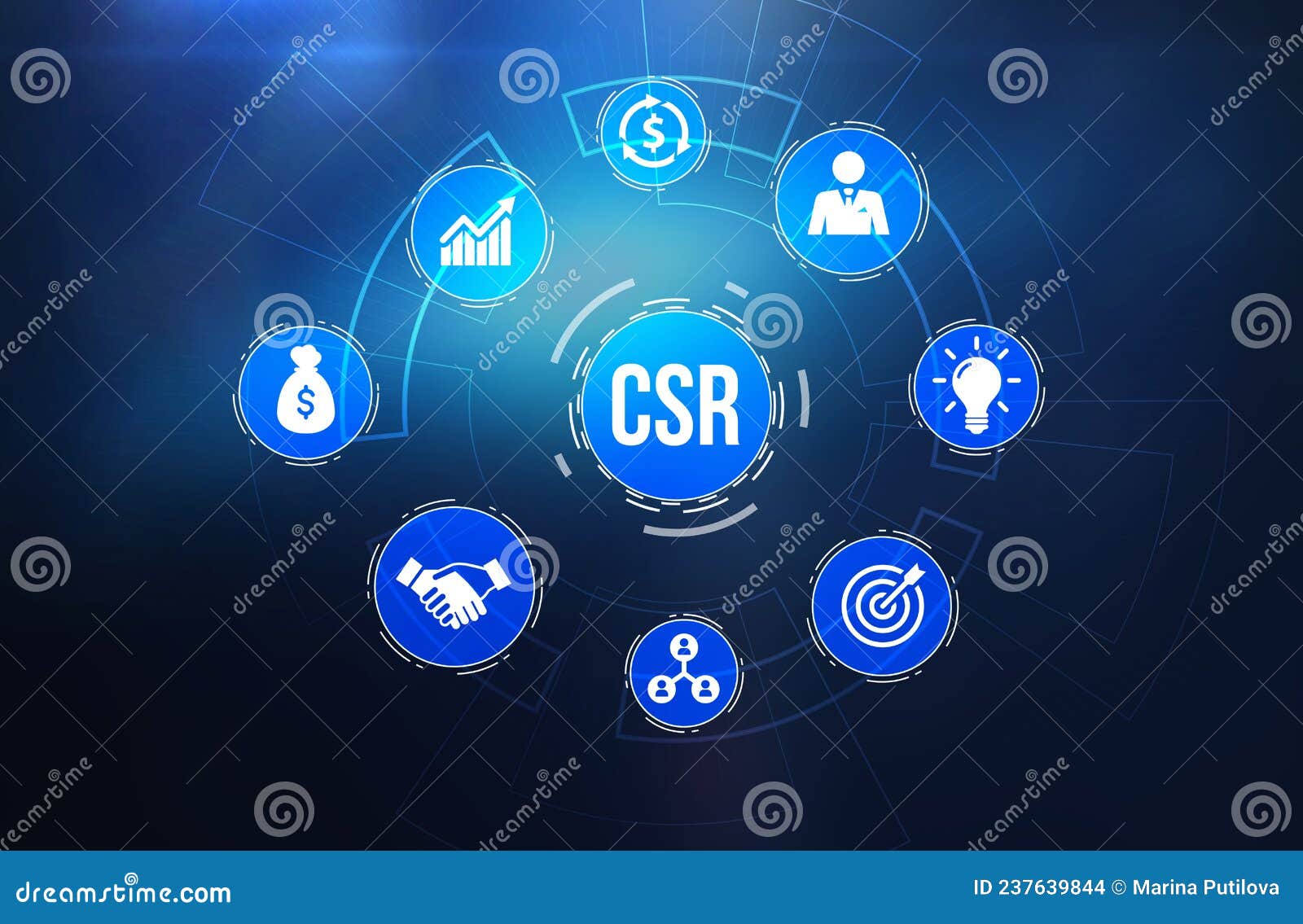 Internet, Business, Technology and Network Concept. CSR Abbreviation ...
