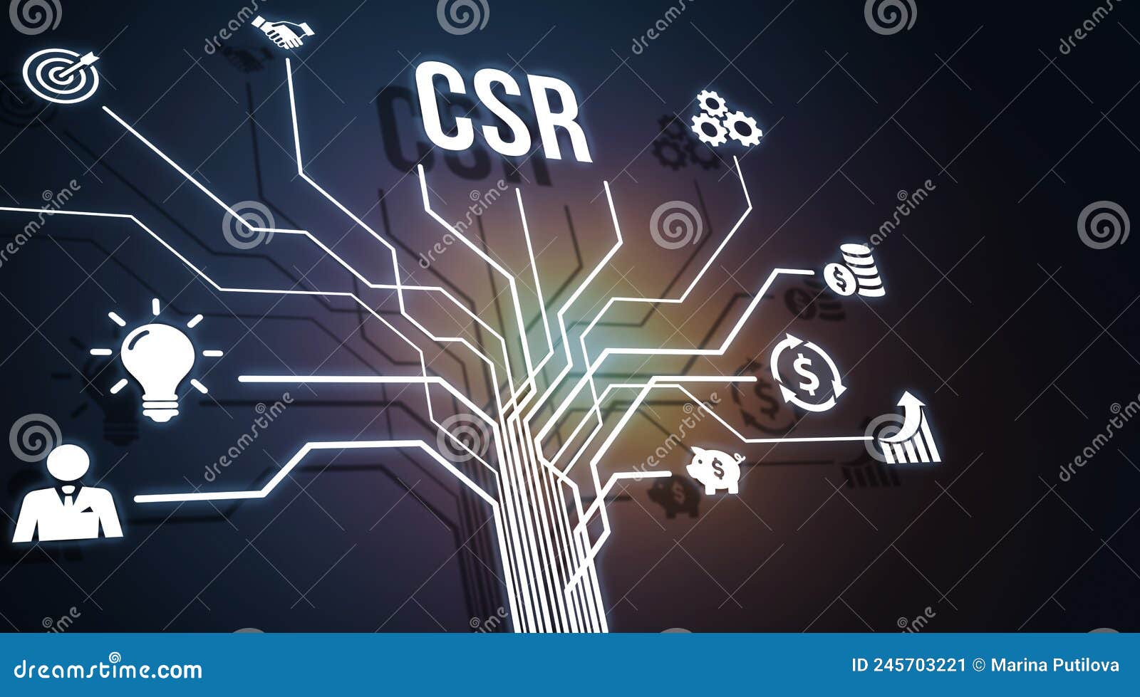 Internet, Business, Technology and Network Concept. CSR Abbreviation ...