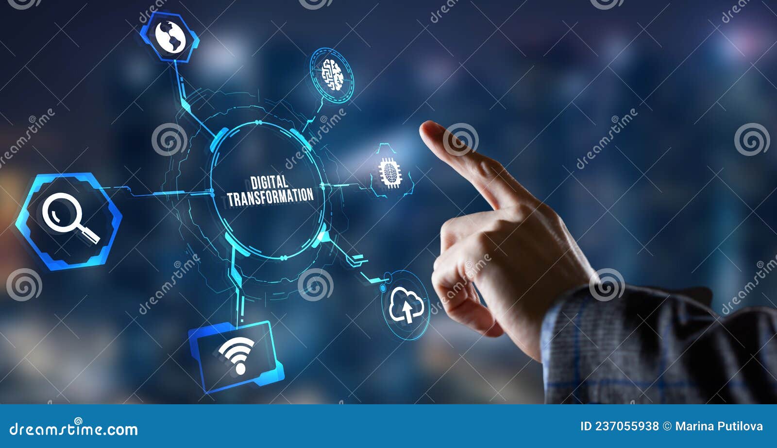 Internet, Business, Technology and Network Concept.Concept of ...