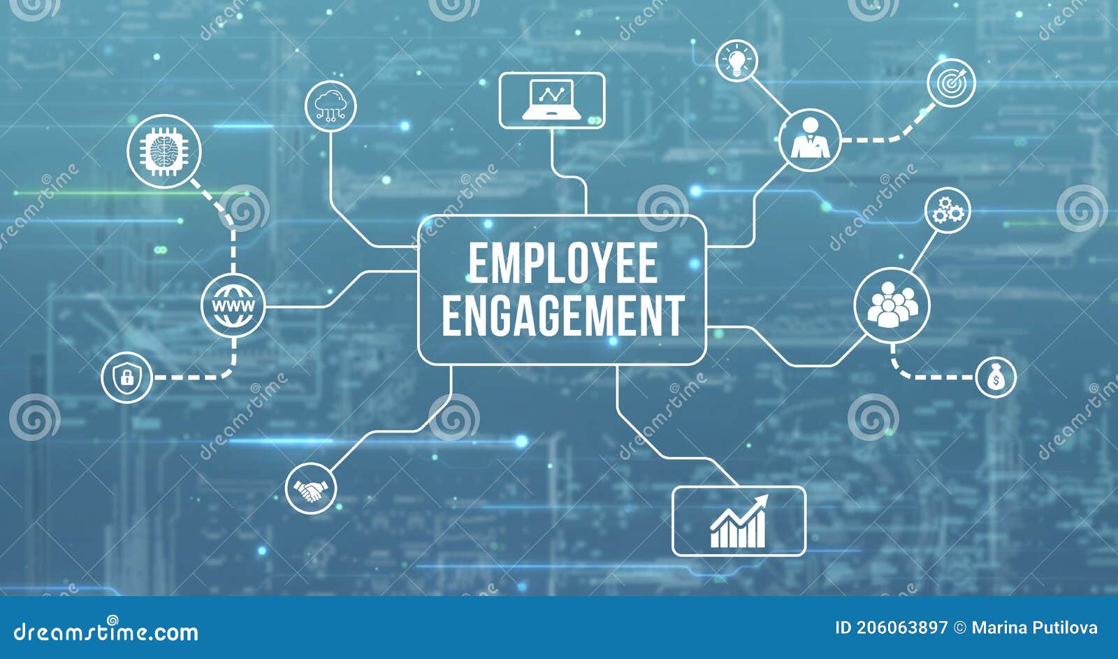Internet, Business, Technology and Network Concept.Employee Engagement ...