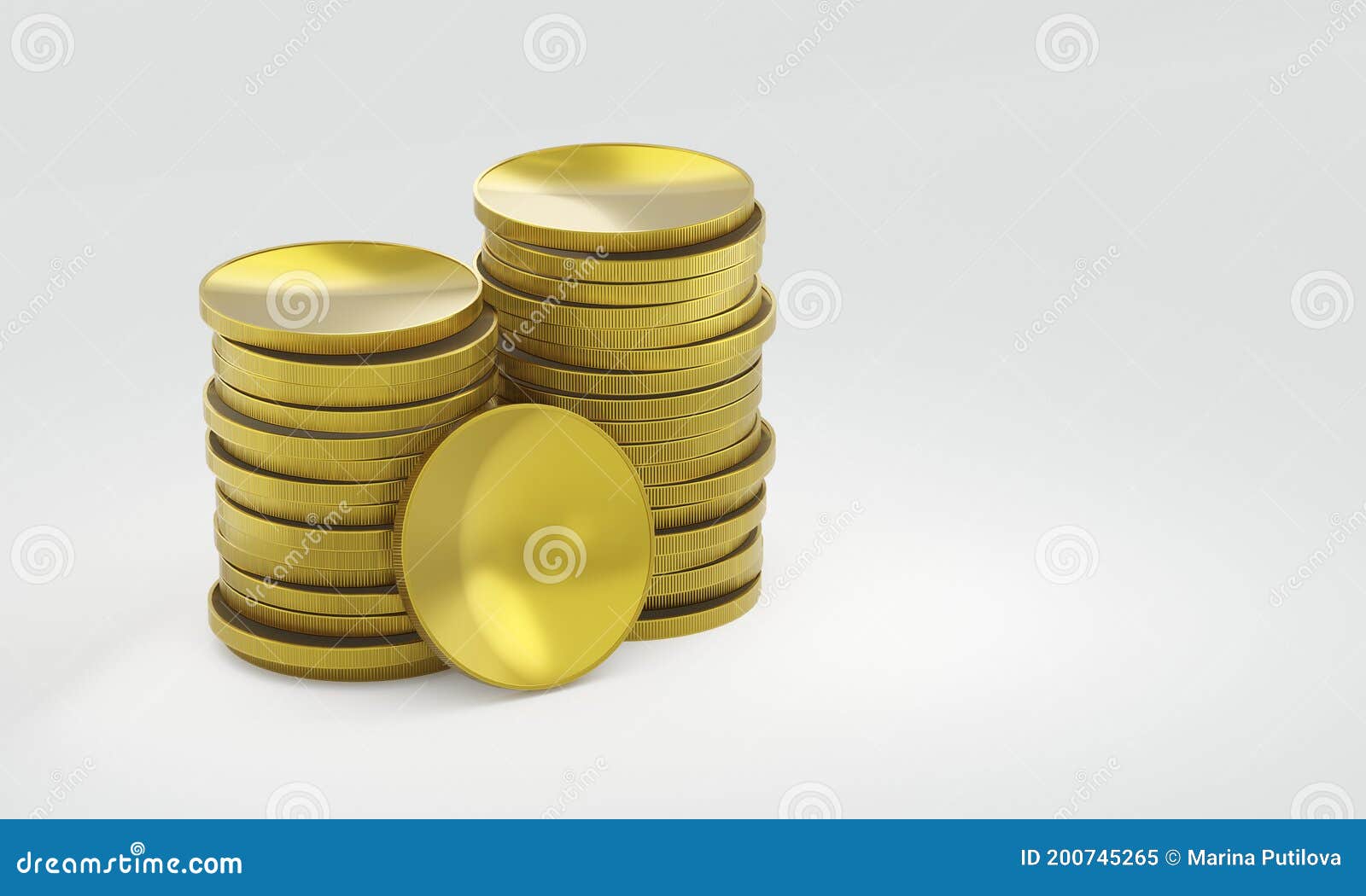 Internet, Business, Technology and Network Concept. Gold Coin Stack ...