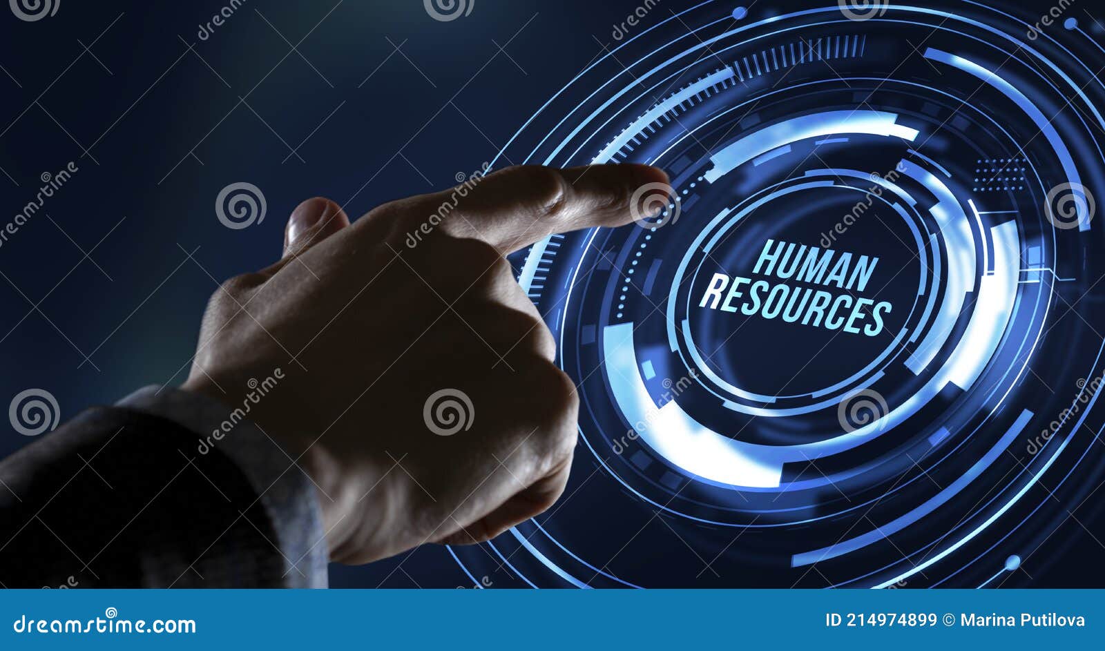 Internet, Business, Technology and Network Concept.Human Resources HR ...
