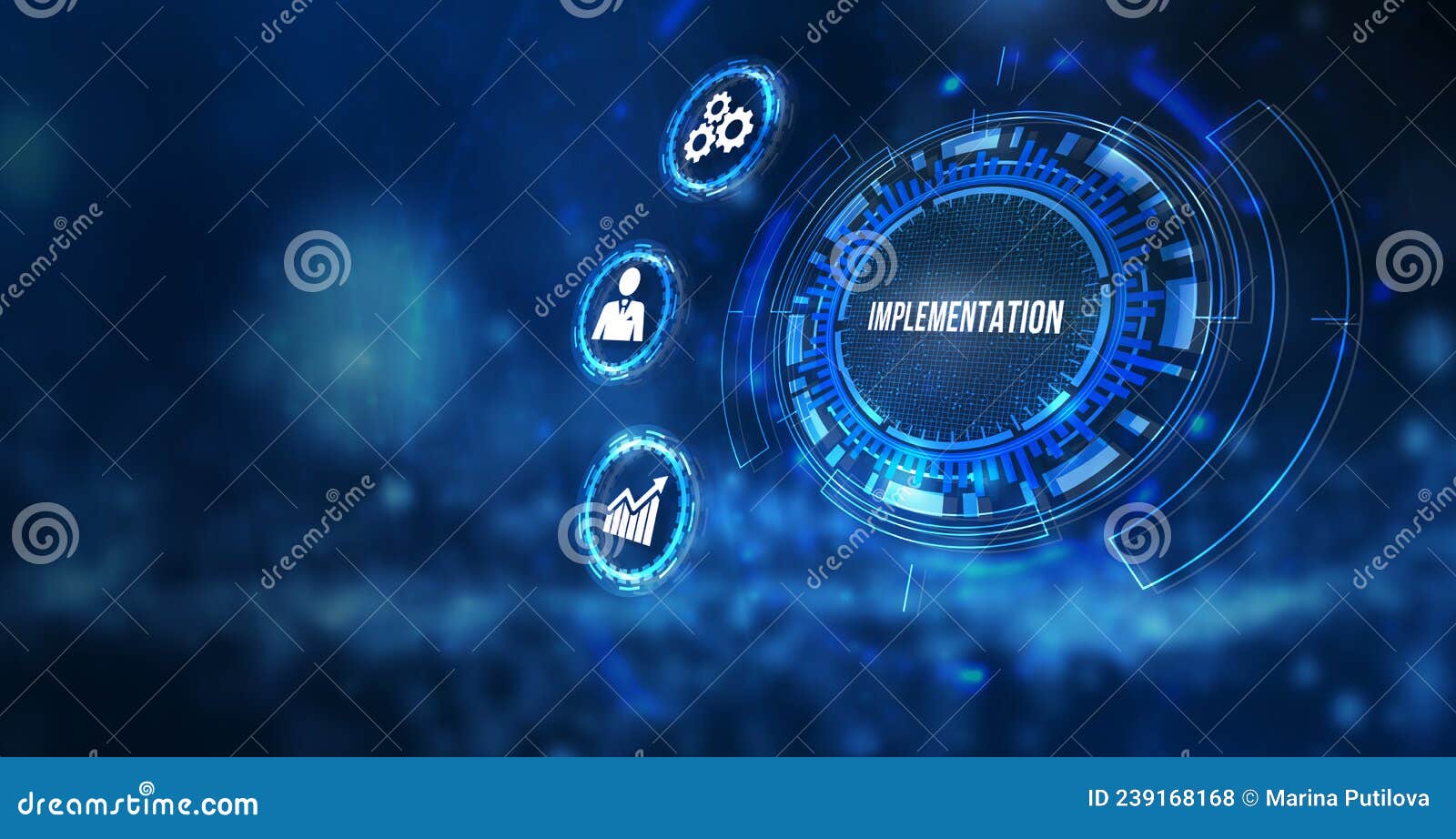 Internet, Business, Technology and Network Concept. IMPLEMENTATION, Web ...